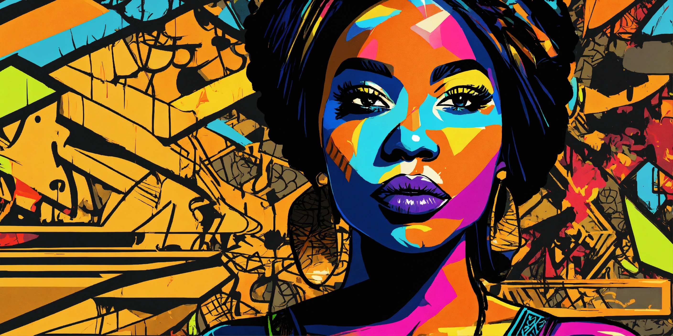 Lexica - Graffiti Couture Black Woman in a couture outfit with graffiti ...