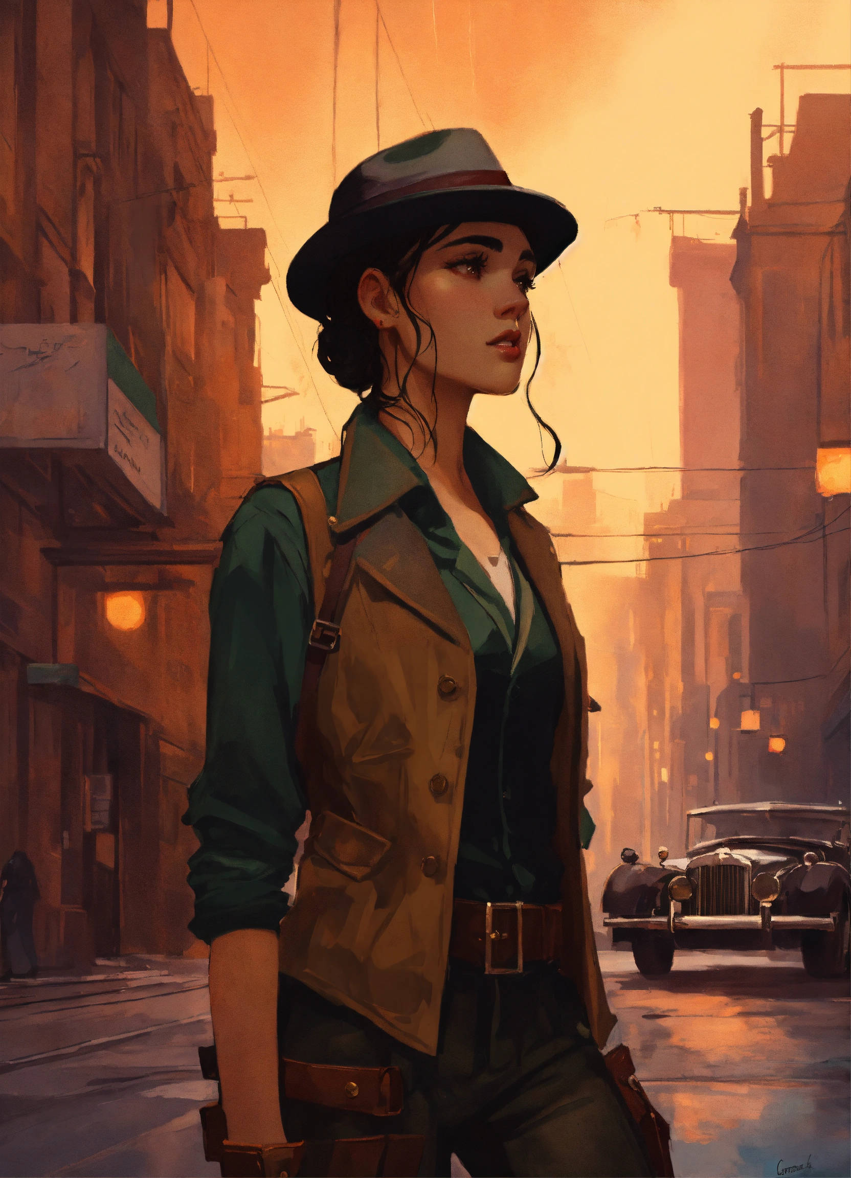 Lexica - Highly detailed portrait of a sewer emo punk lady mercenary ...