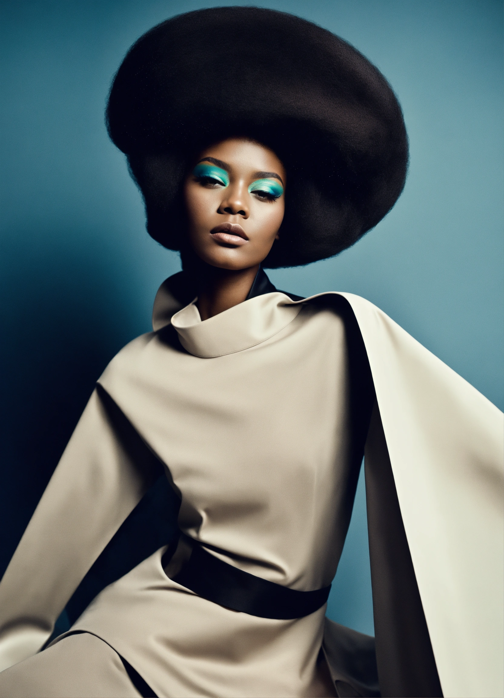 Lexica - Fashion editorial, black woman, futuristic 60’s mod fashion ...