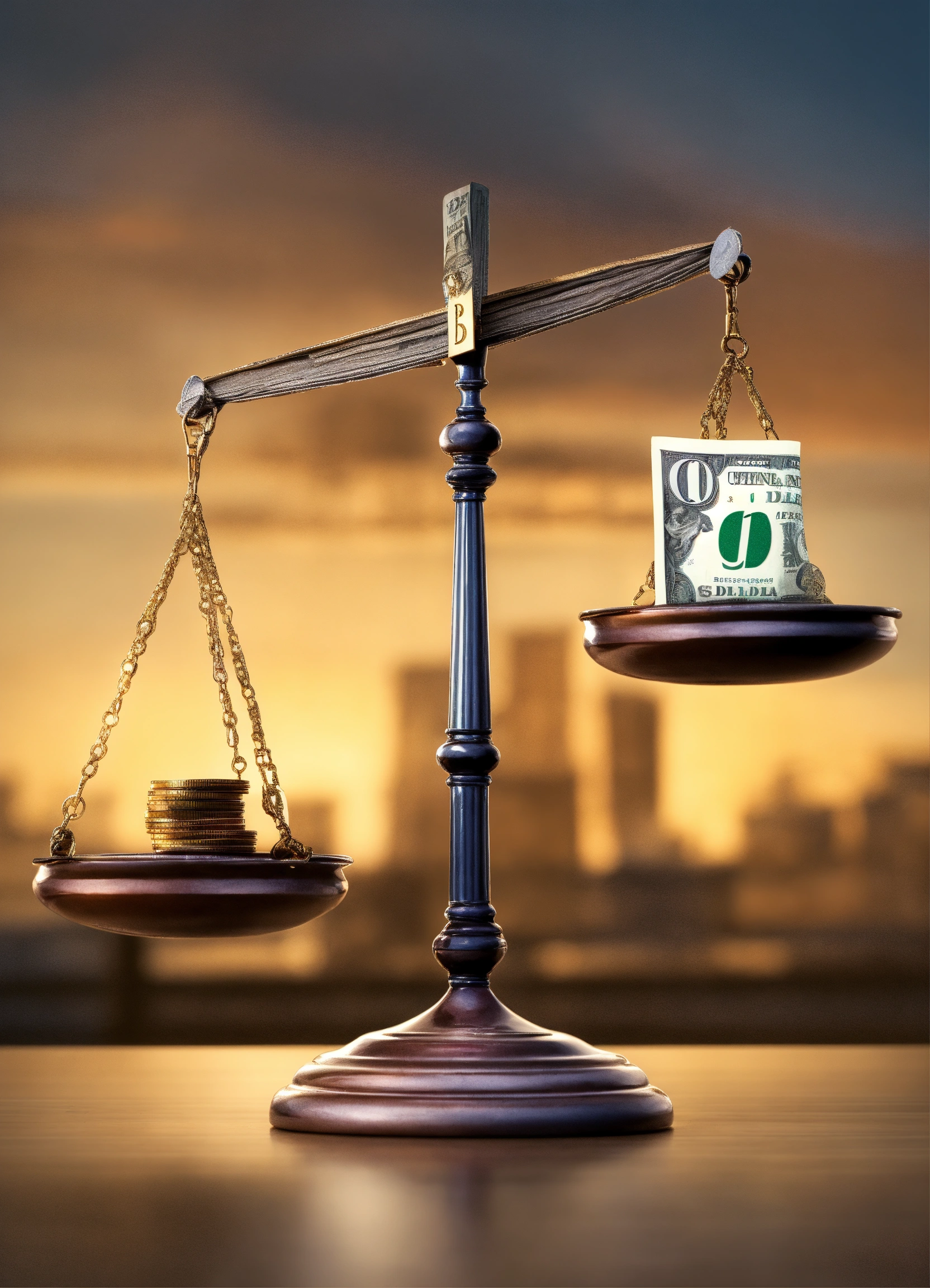 Lexica - Illustrate a classic balance scale with one side representing ...