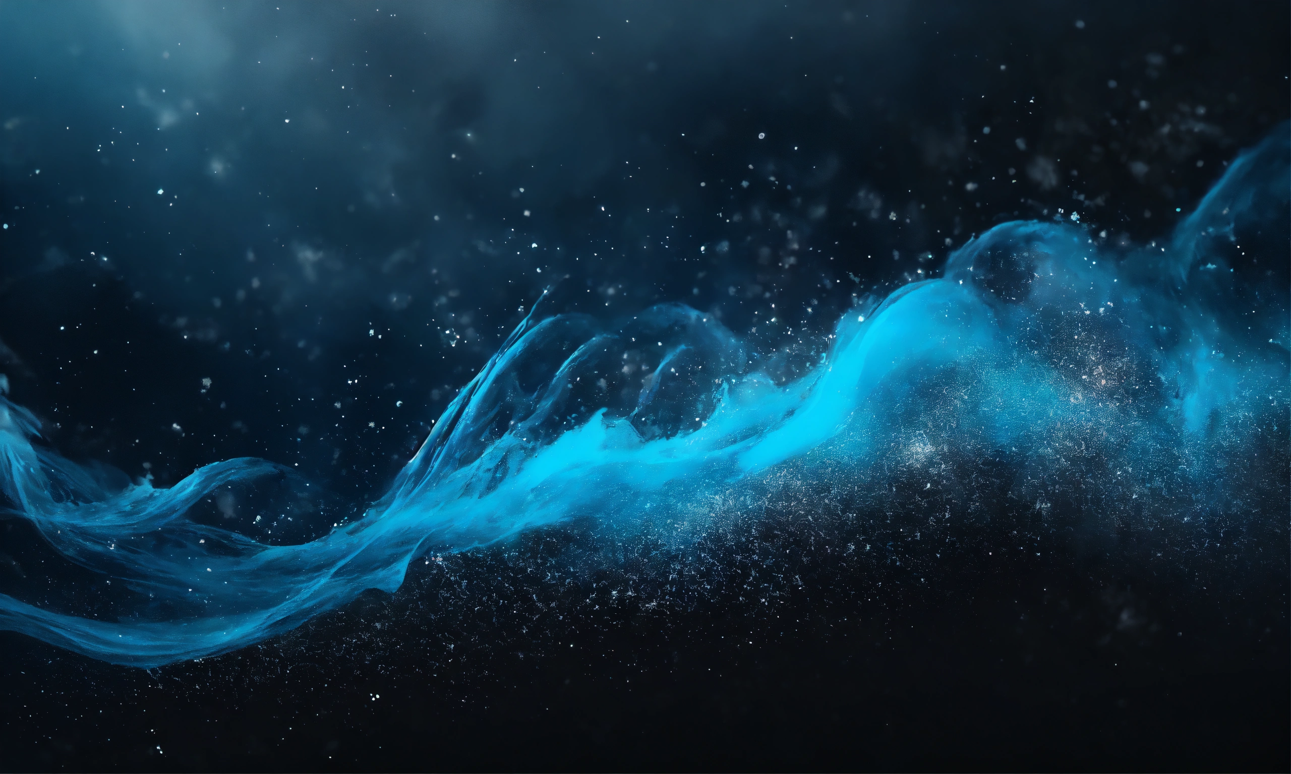 Lexica - Glitter mist. Paint water splash. Magic spell. Blue silver ...