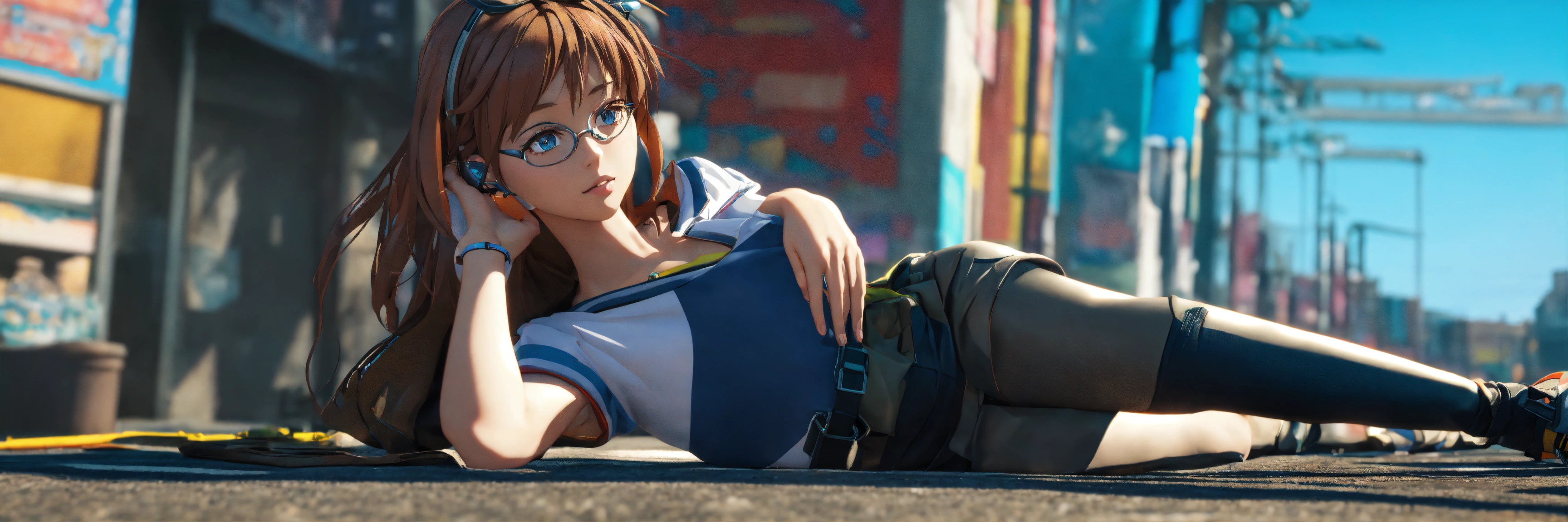 Lexica - 3d rendered 2020s anime dystopian extroverted female, full ...