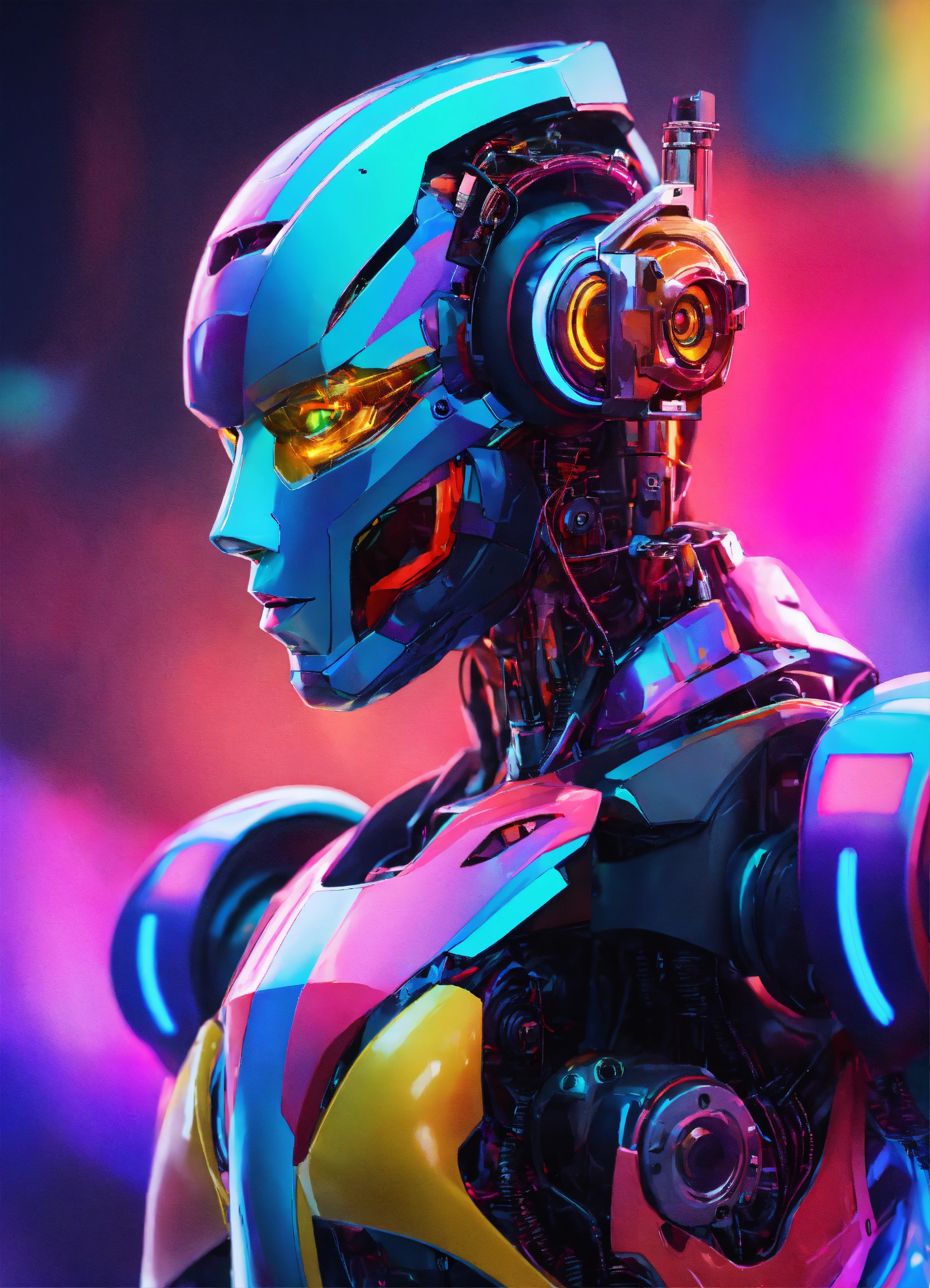 Lexica - Ai robot, colorful