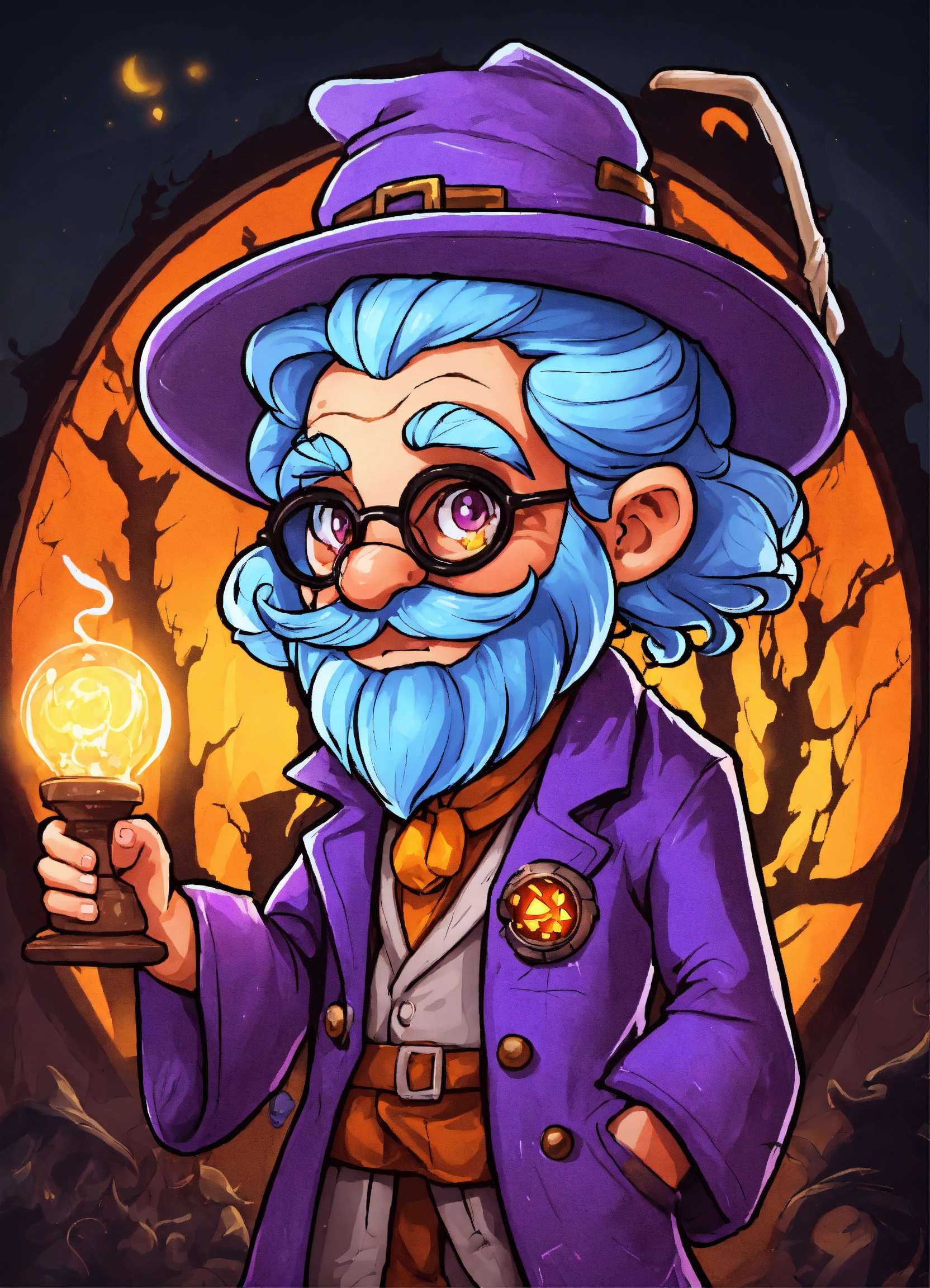Lexica - Generate a cute The Mad wizard Scientist in Haloween ...