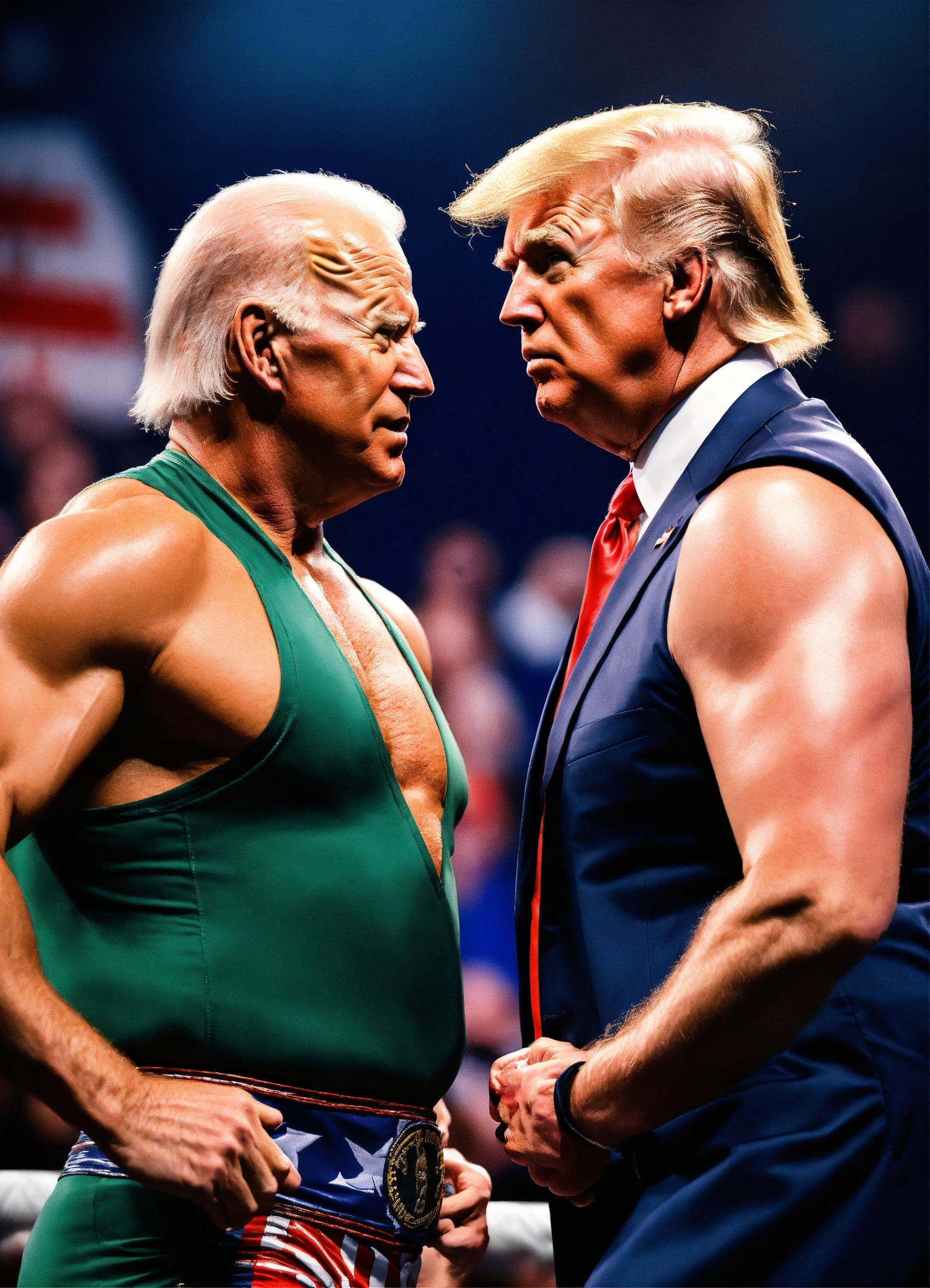 Lexica - Photo realistic shot of Joe Biden and Donald Trump as ...