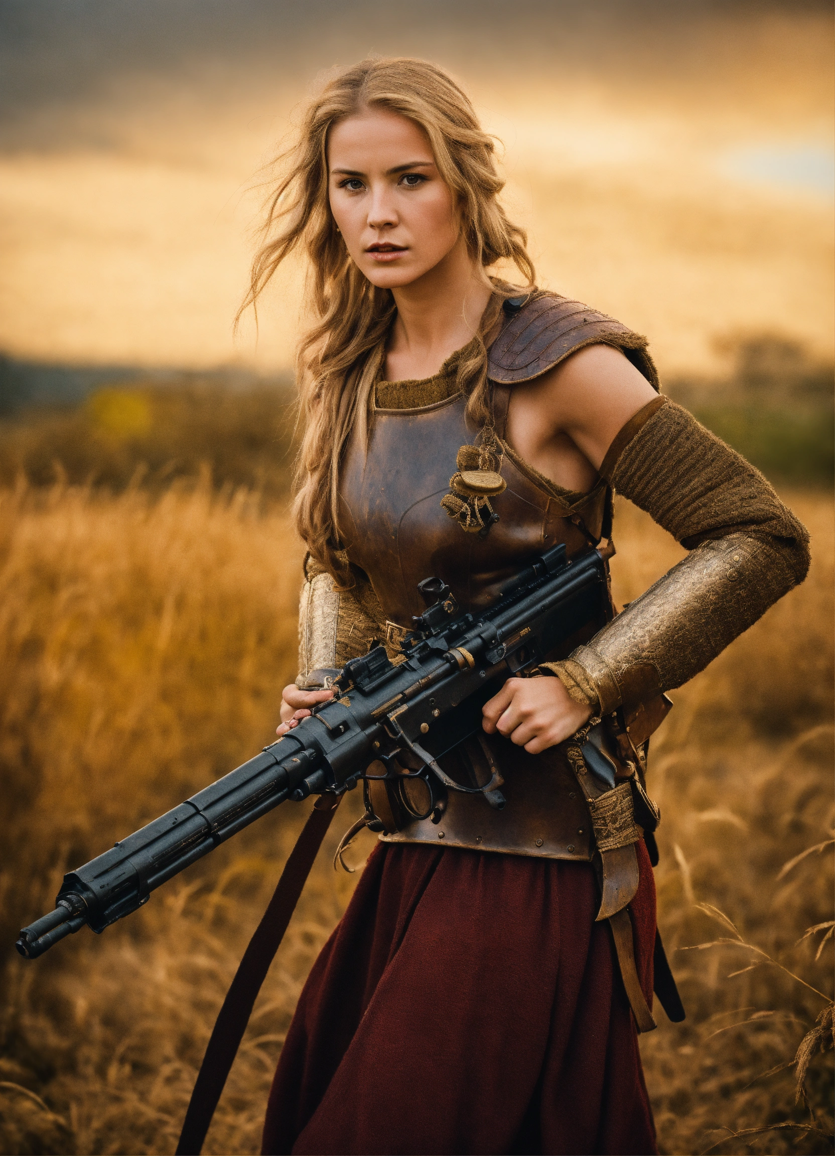 Lexica - Anglo saxon warrior woman with machine gun