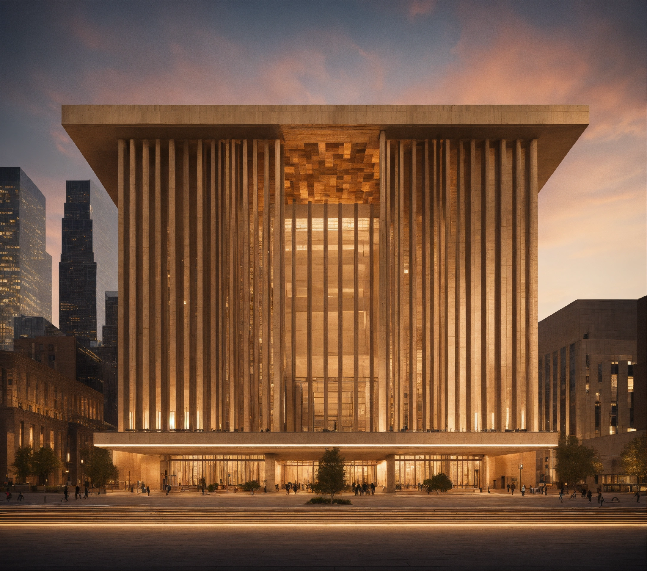 Lexica - Government center in contemporary design, with front huge ...