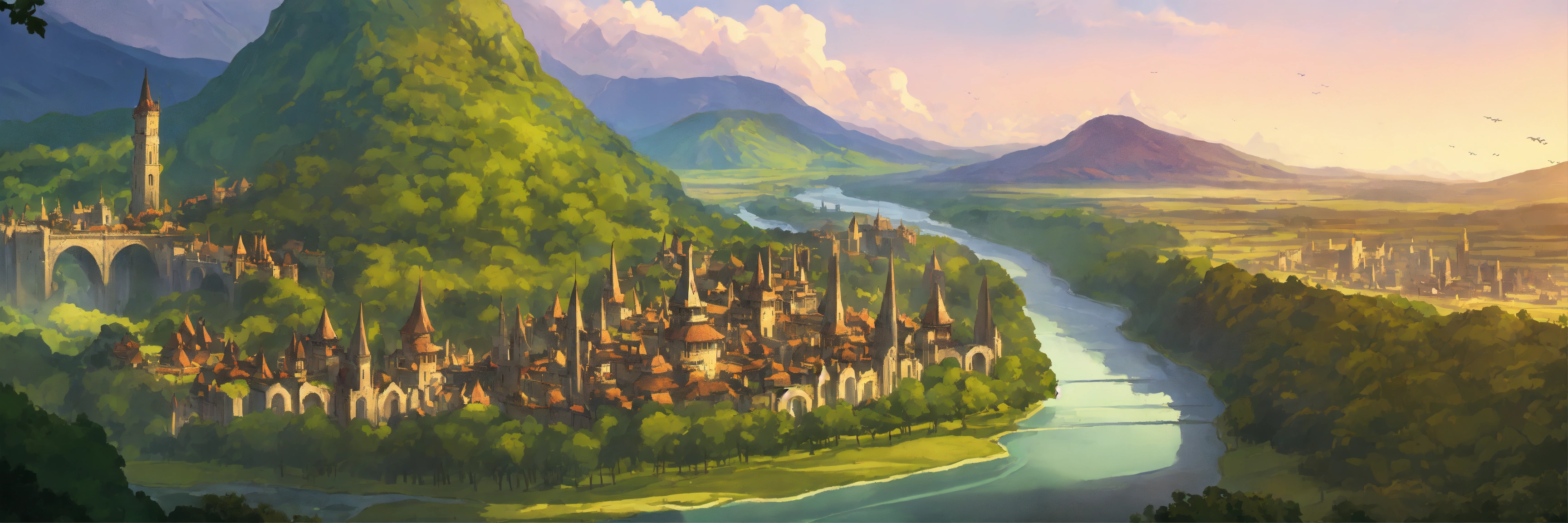 Lexica - Fantasy Setting, massive sprawling elven city, with towers ...