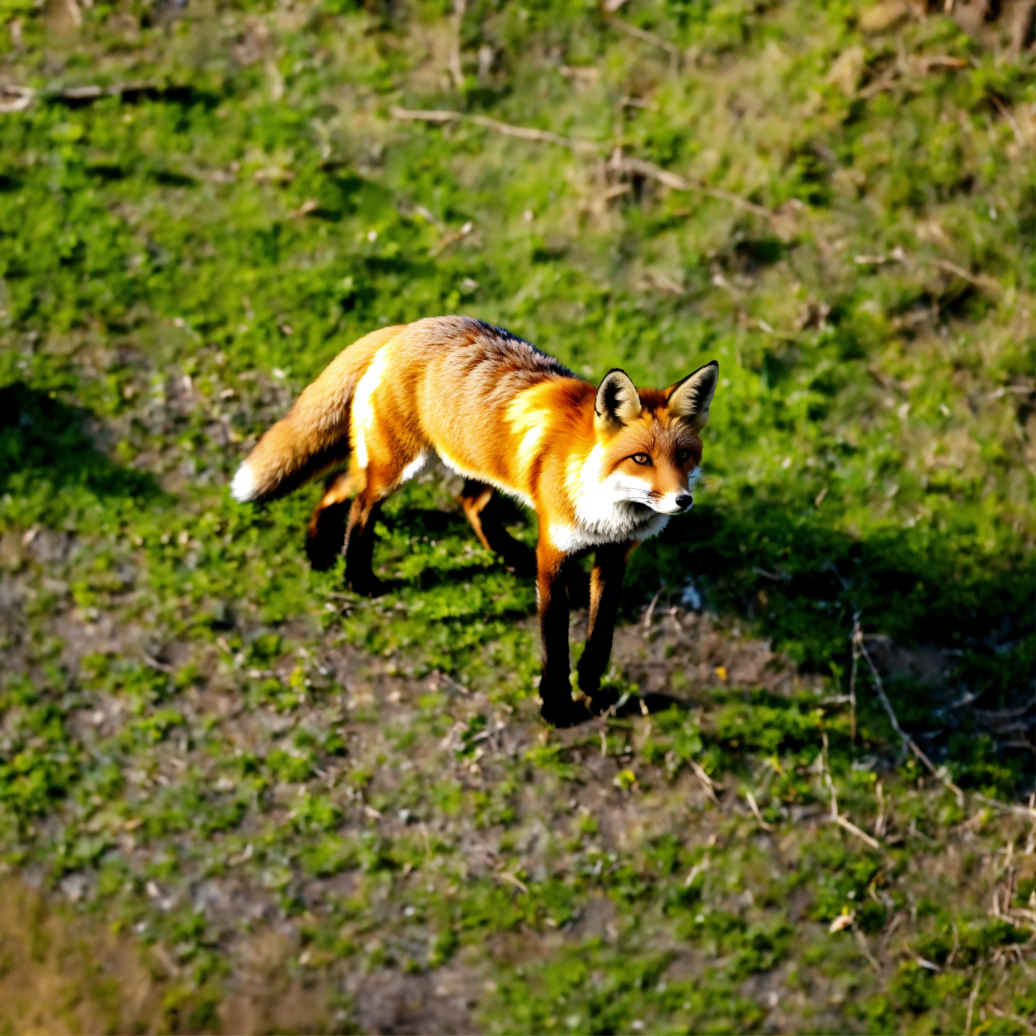 Lexica - Fox from an overhead view