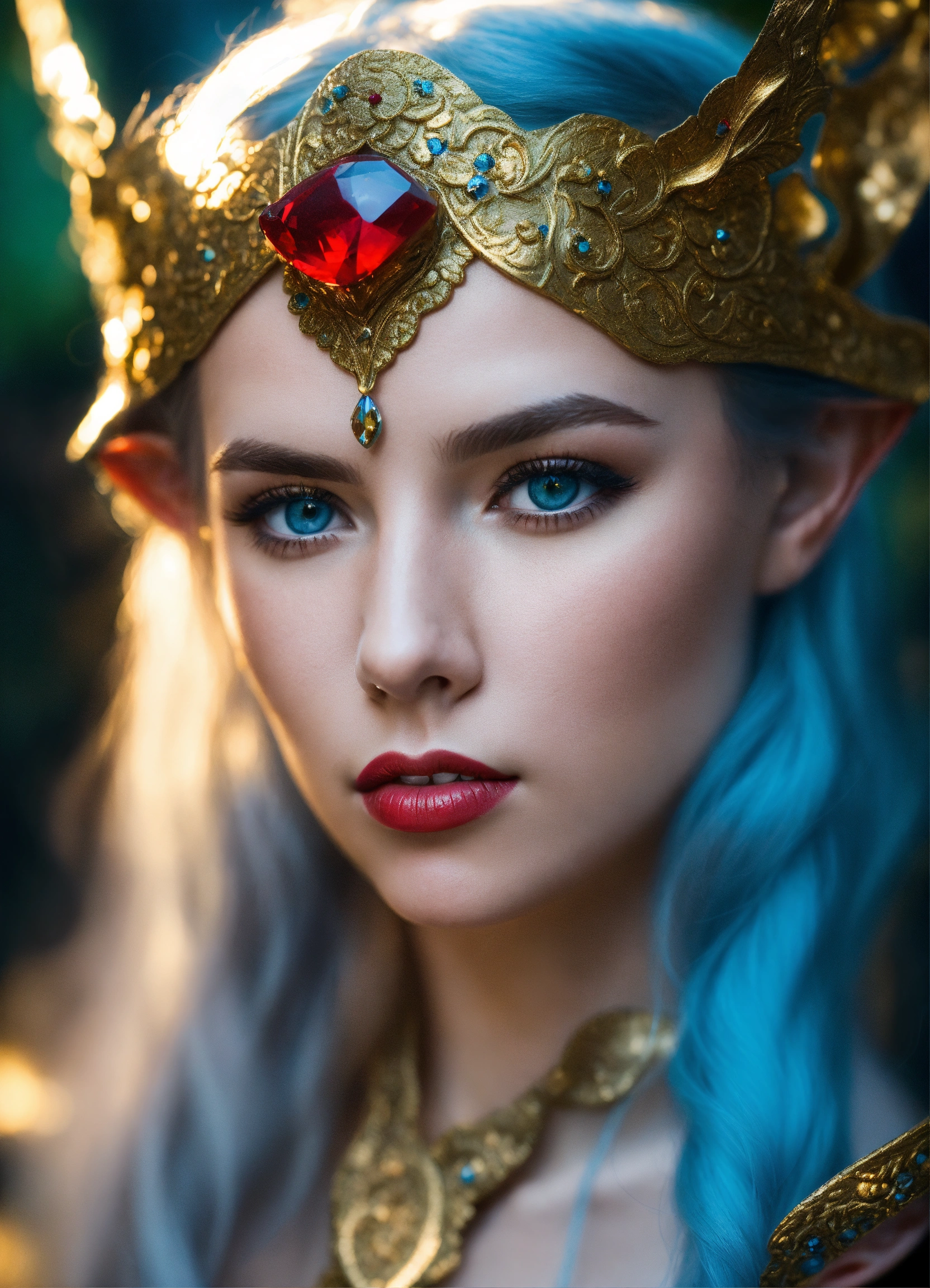 Lexica - Photo quality portrait of an elf maiden with large pointy ears ...