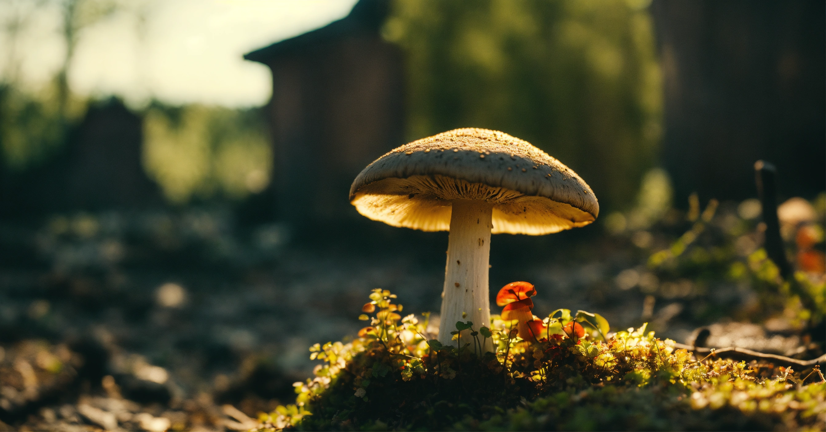 Lexica - A beautiful mushroom growing from ash in an ancient city, 35mm ...