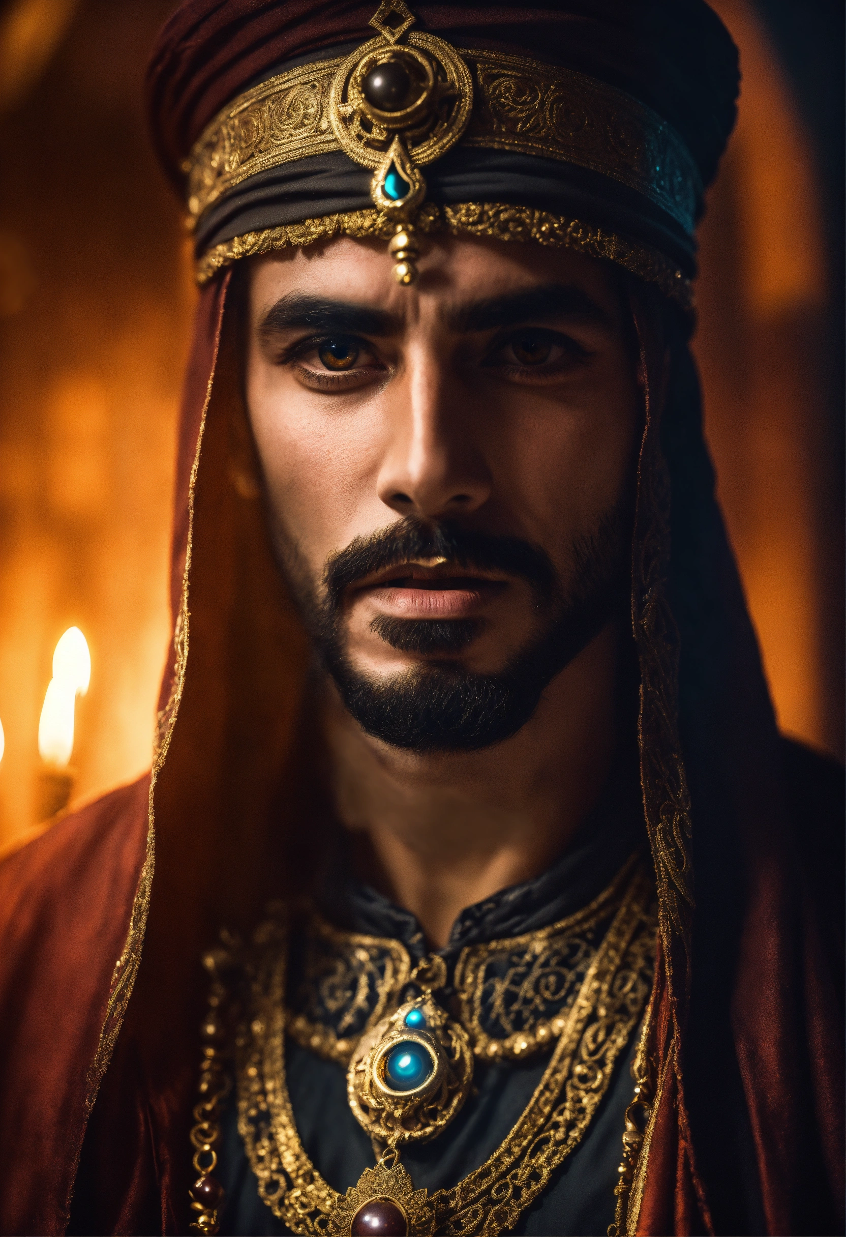 Lexica - Dark, mysterious and dramatic fantasy headshot of a handsome ...