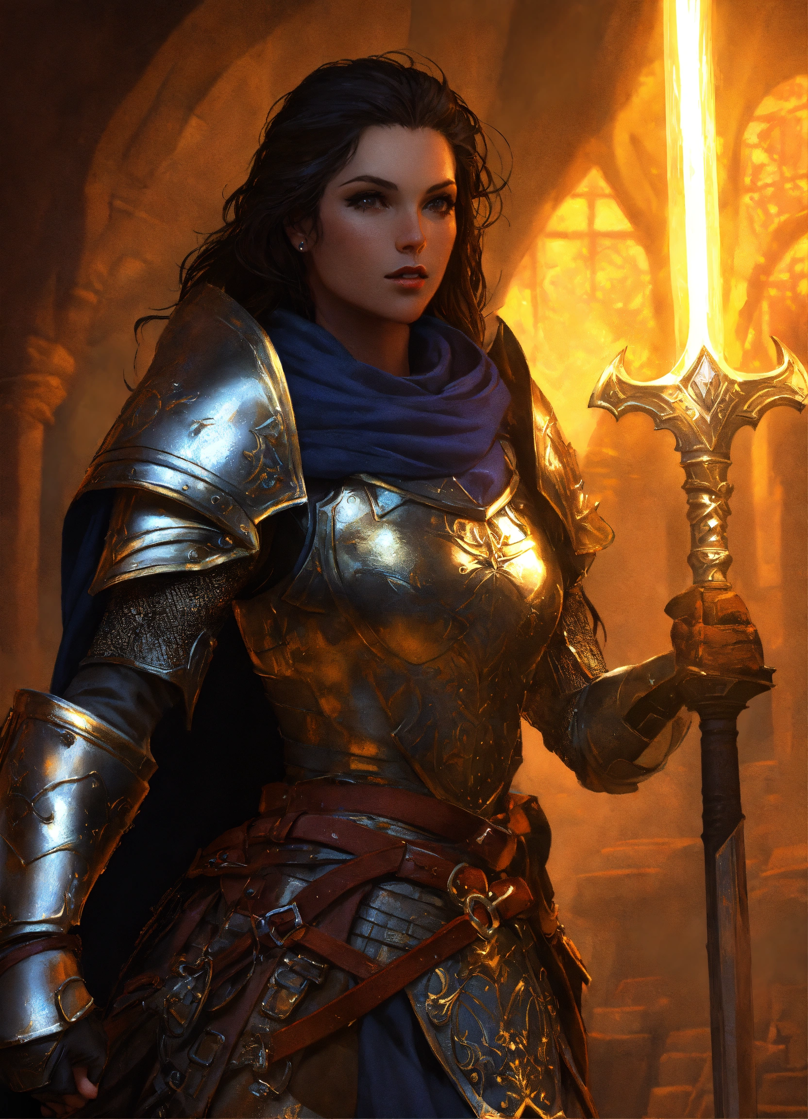 Lexica - Stunning female, brotherhood of shadows Dralkan knight by Jeff Easley Blender render, 16k.