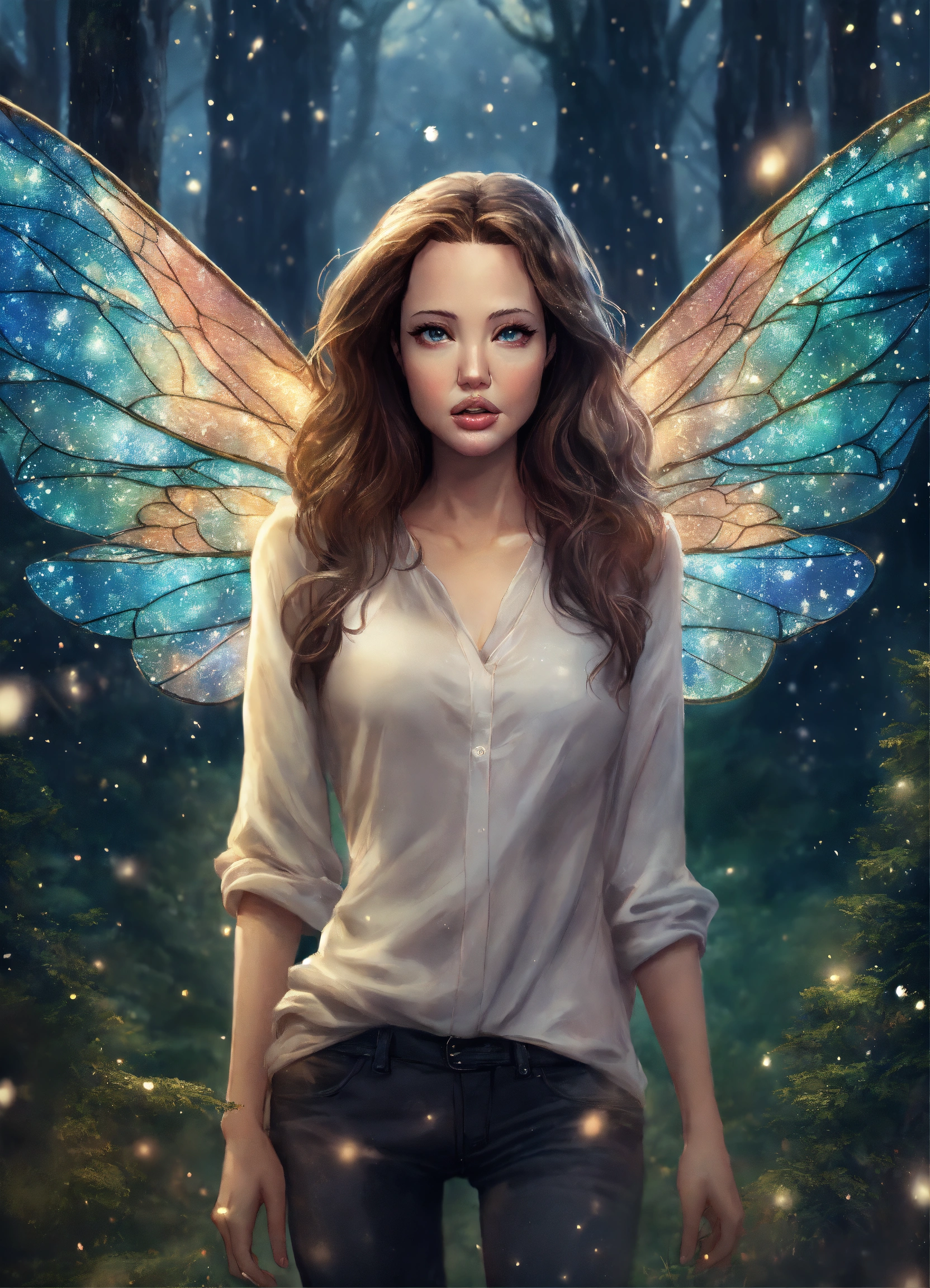 Lexica - Angelina Jolie. Realistic healthy glossy well defined wavy ...