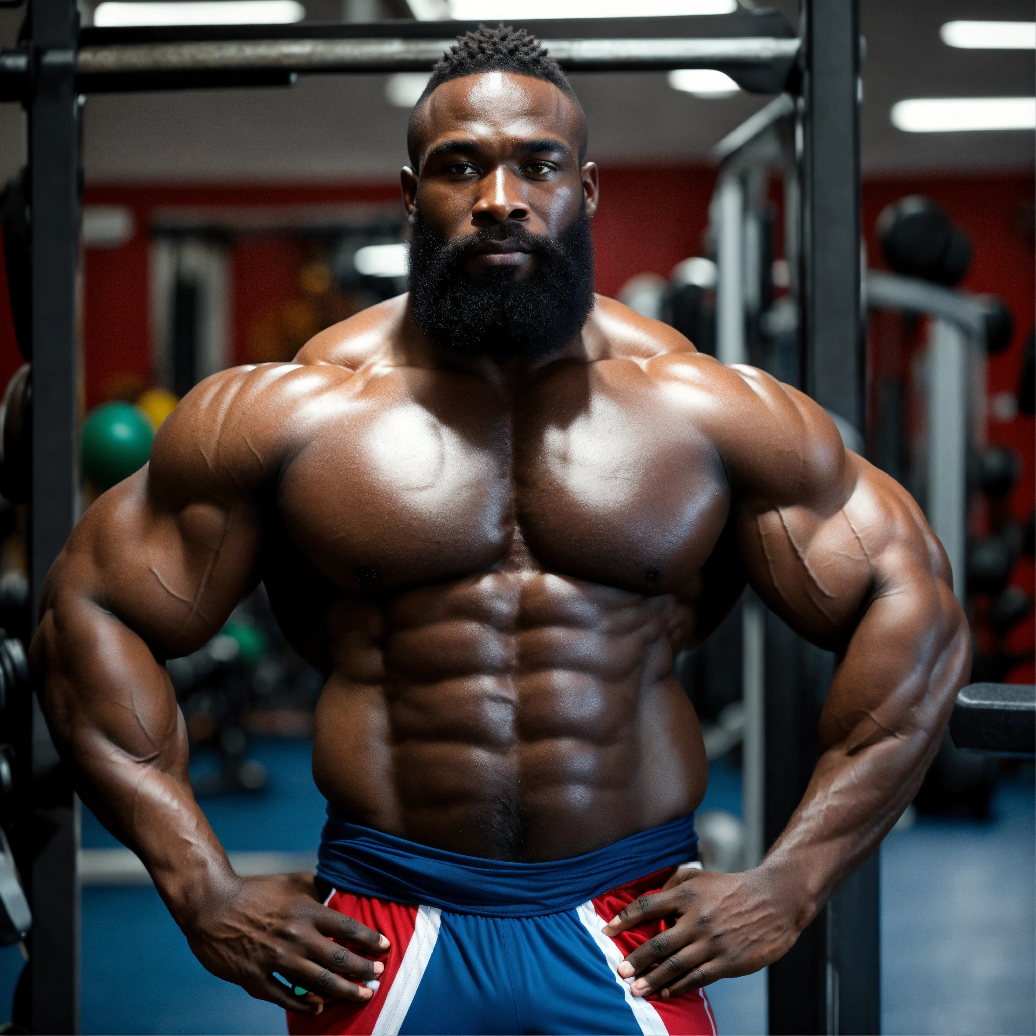 Lexica - 30-year-old hairy Senegalese man with big muscles, big ...