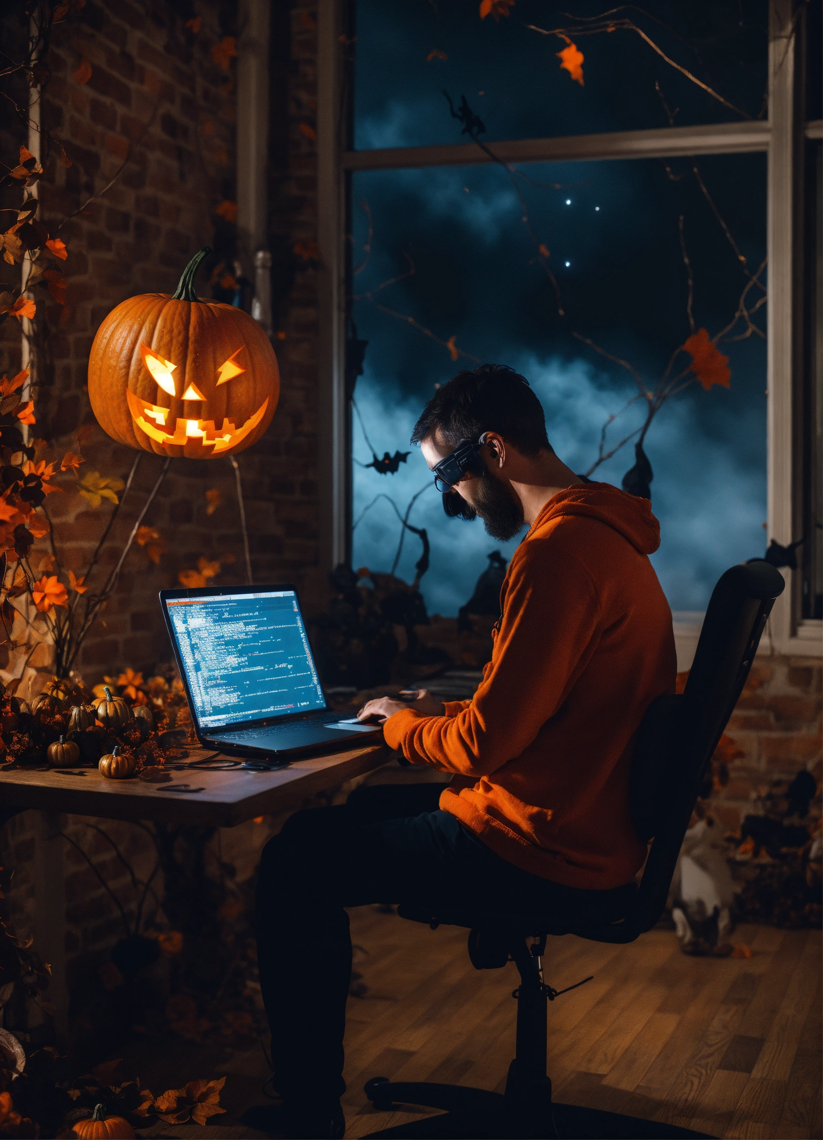 Lexica - Un homme entrain de programmer sur son ordinateur, entouré par ...