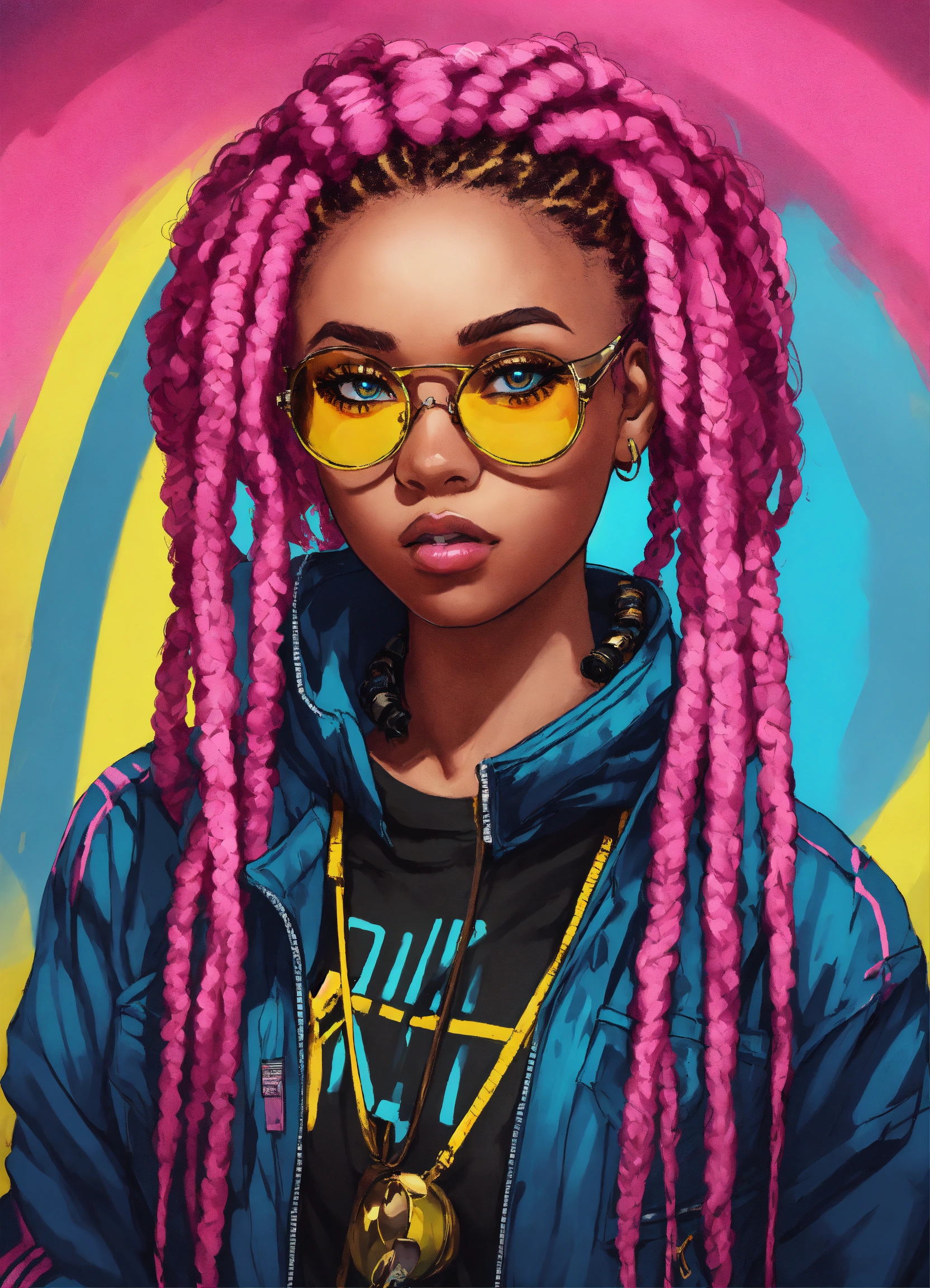 Lexica - Highly detailed portrait of a sewer emo punk Nigritian girl ...