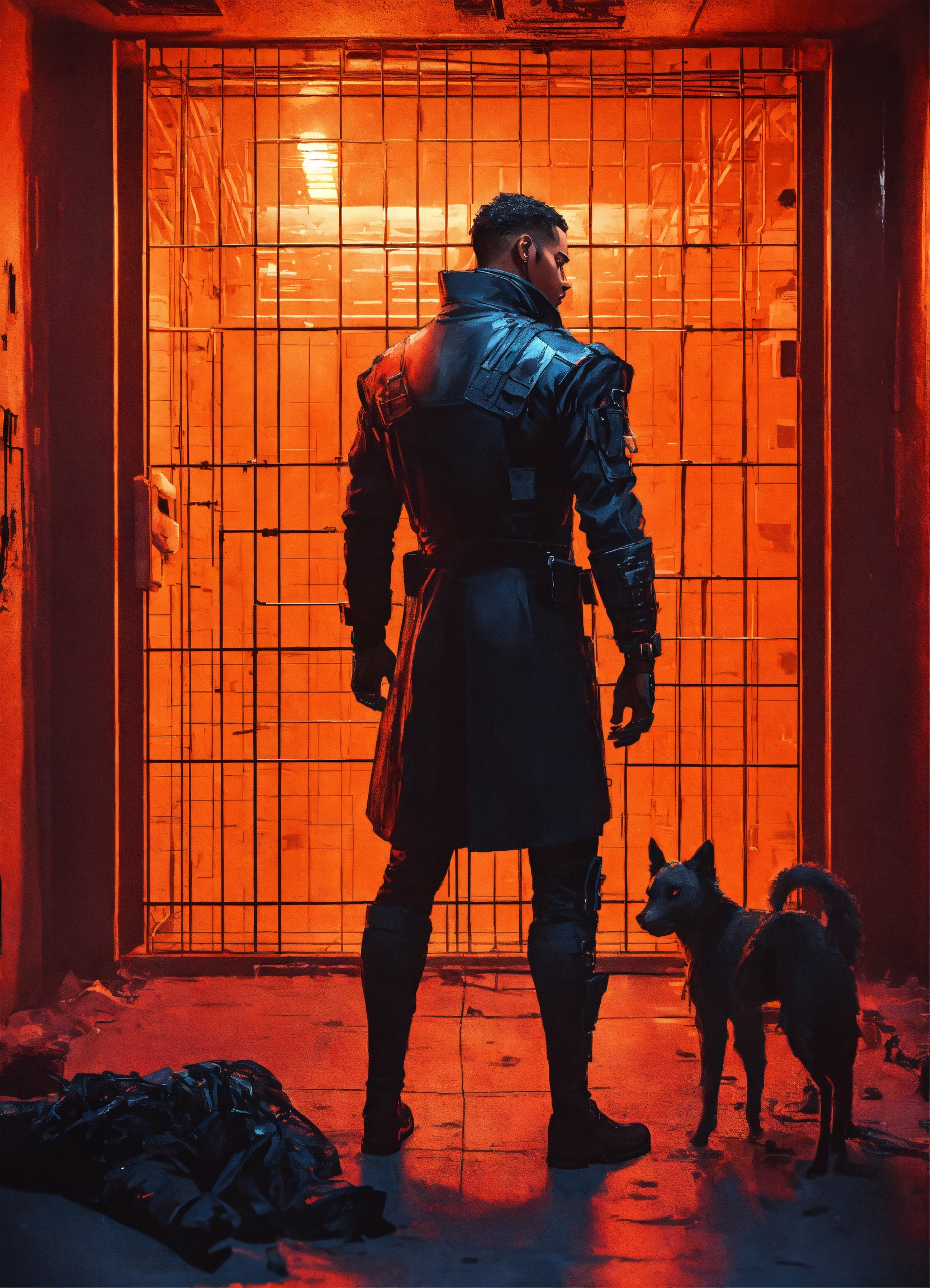 Lexica - Handcuffed, a handsome black male god, a strong prisoner with ...