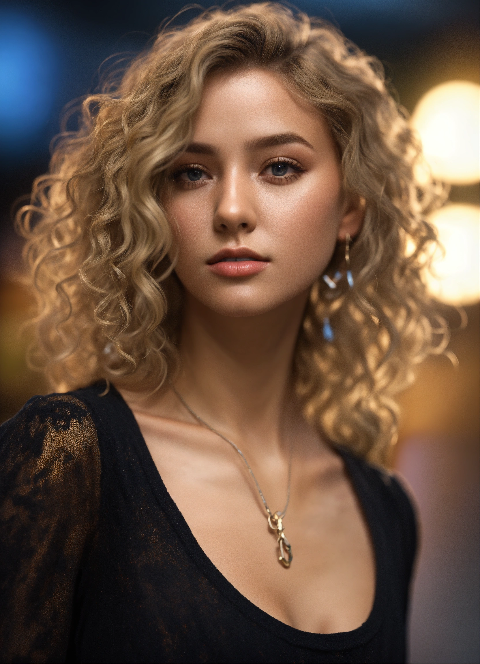 Lexica - Girl, blonde hair, curly hair, unreal engine, octane render ...