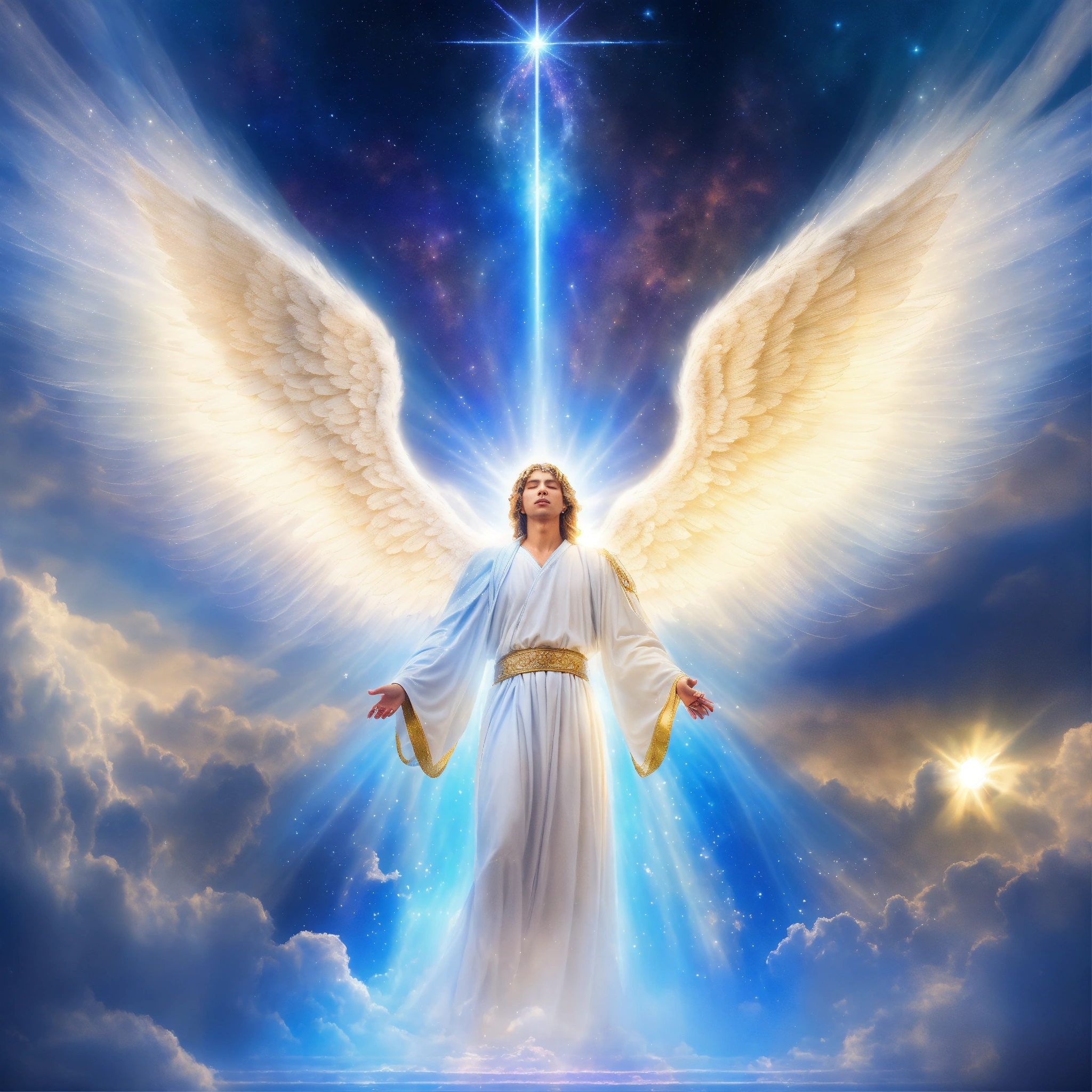 Lexica - Angel moving up beautiful uplifting spiritual visionary scene ...