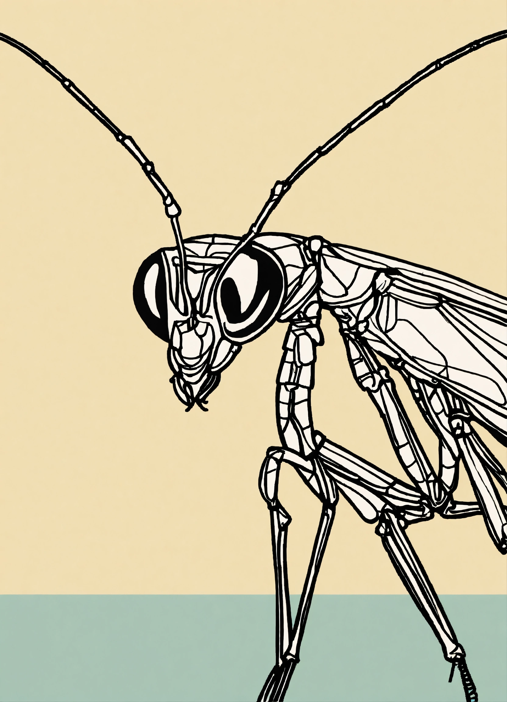 Lexica - Beautiful detailed praying mantis portrait, one line drawing ...