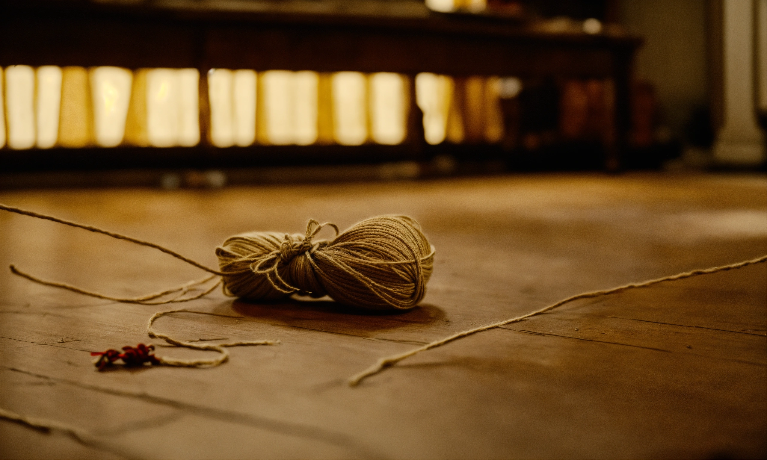 Lexica - Parchment tied with old string thrown on the floor