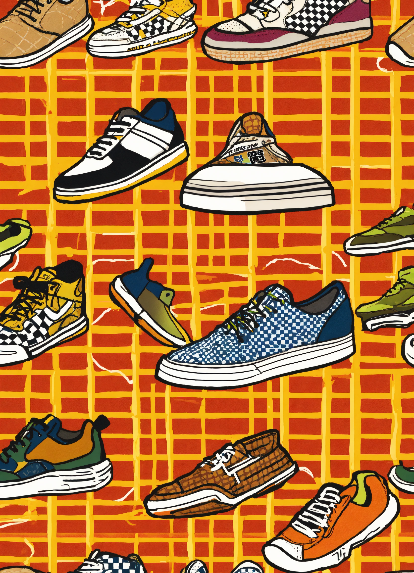 Lexica - Sports shoes checkered pattern