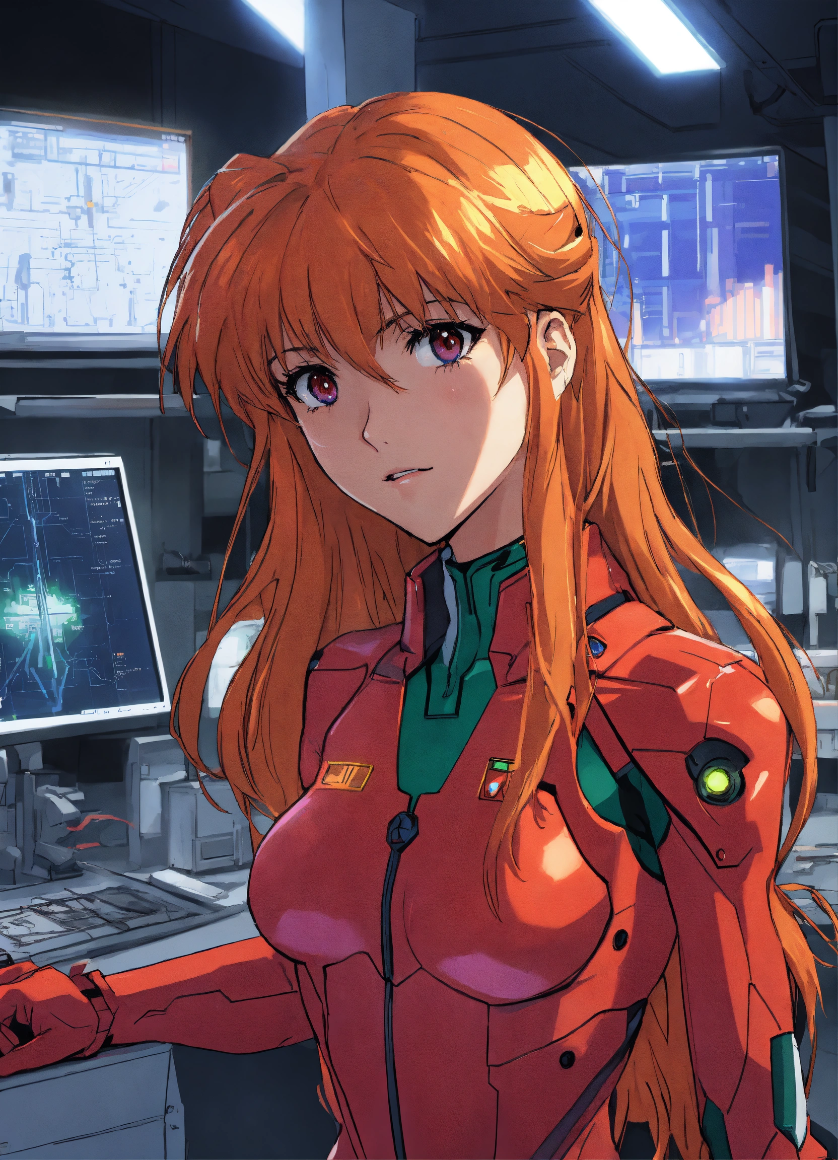 Lexica - Beautiful illustration of a stressed out Asuka Langley Soryu ...