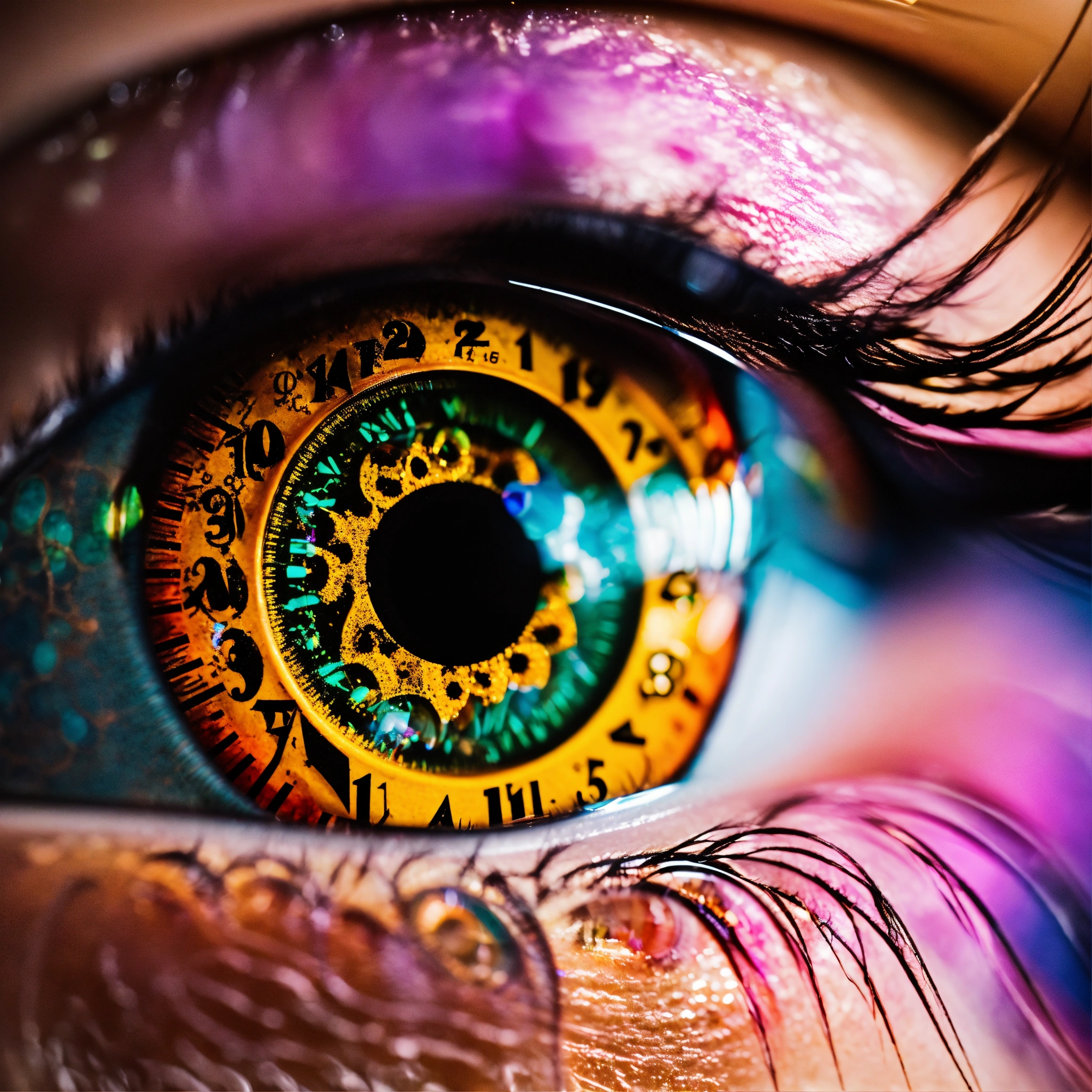 Lexica - Colorful inspiring photograph of a awe-filled eye with an ...