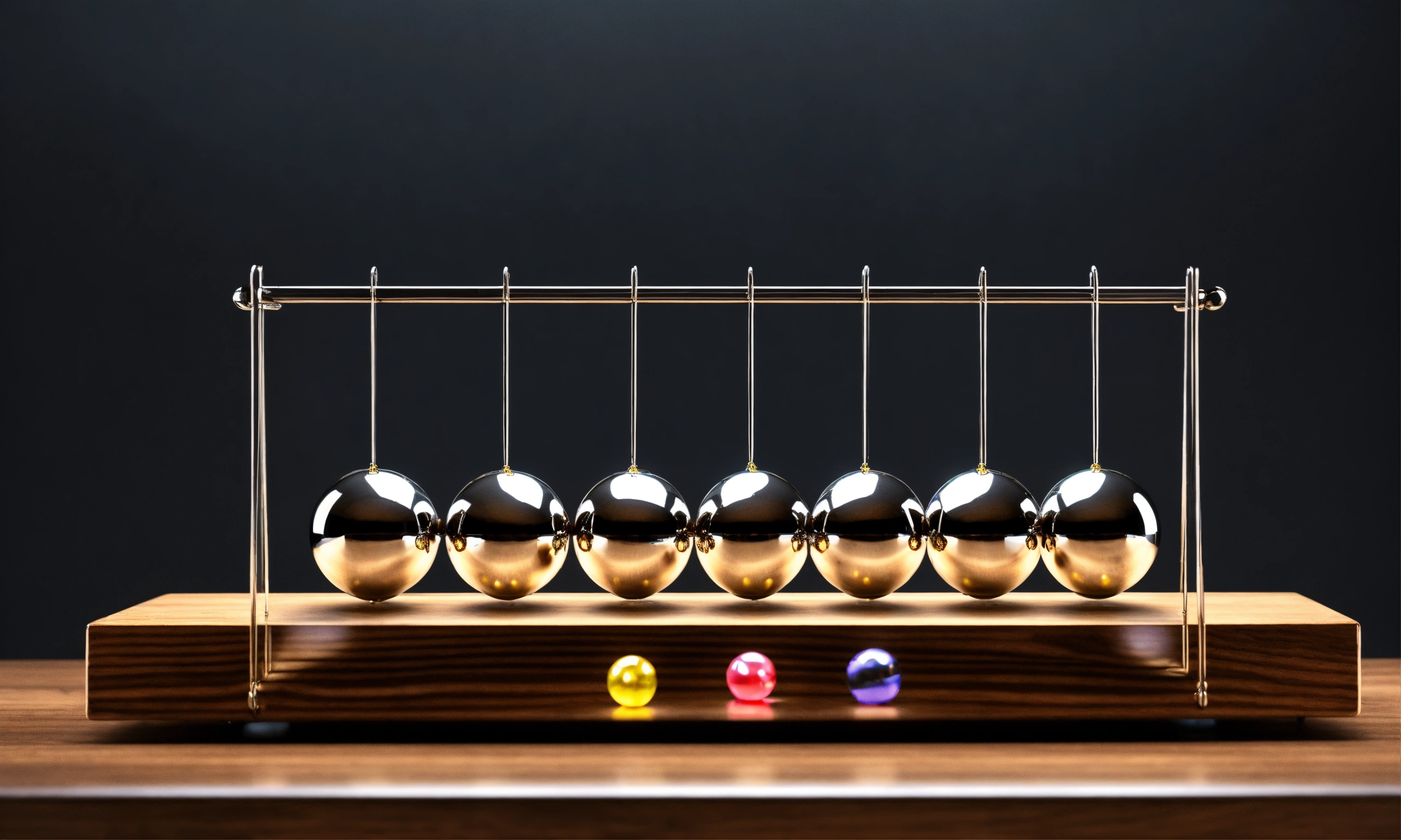 Lexica - Newtons cradle, pendulum isolated, five transparent balls ...