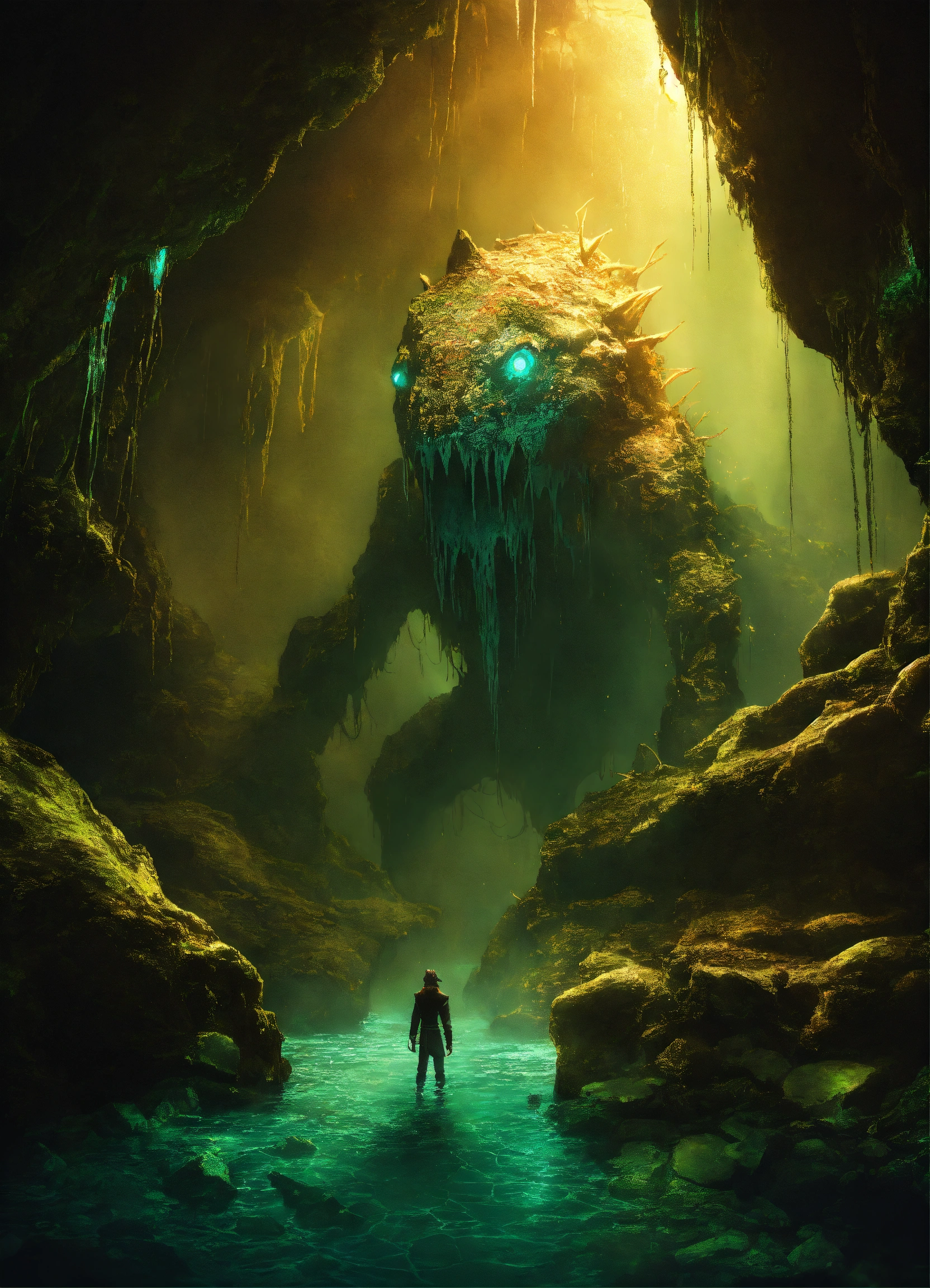 Lexica - A otherworldly and sinister monster in an underwater cave.