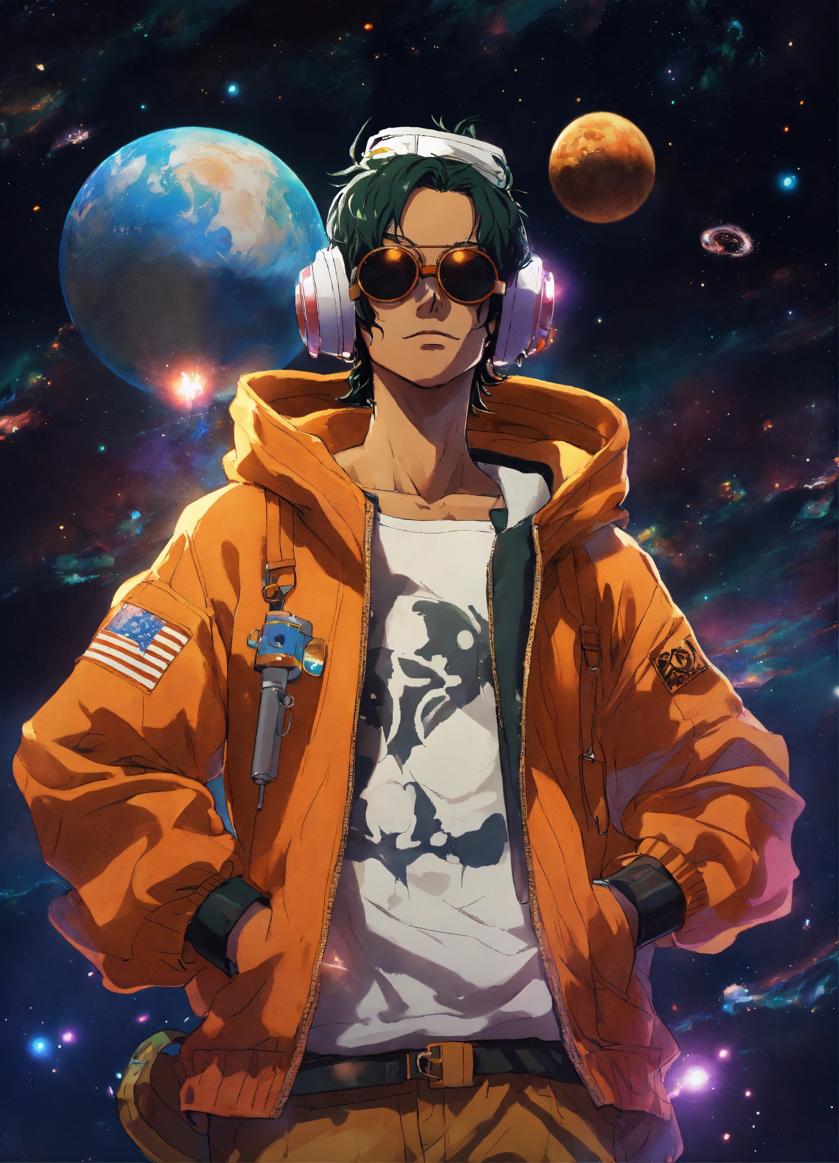 Lexica - Profile image of a cyberpunk anime character wearing a hoodie ...