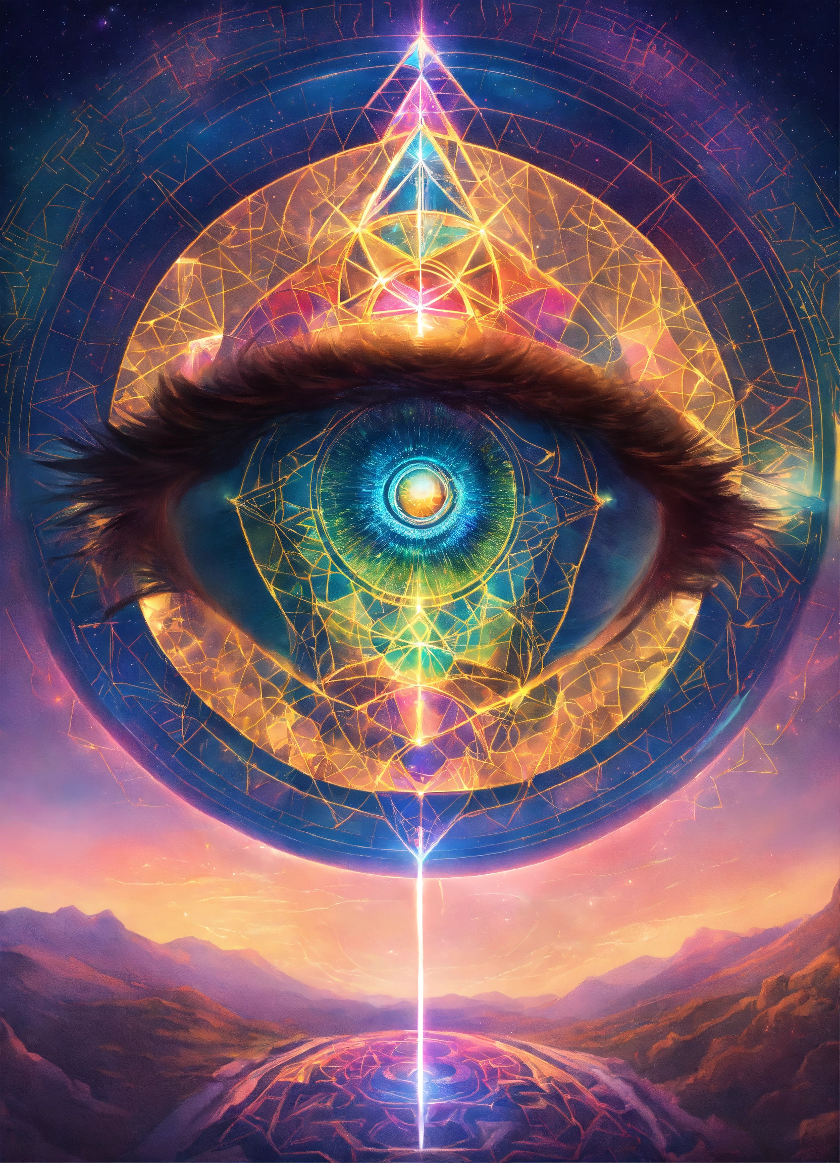Lexica - The eye symbole, vibrating, connected to other universe ...