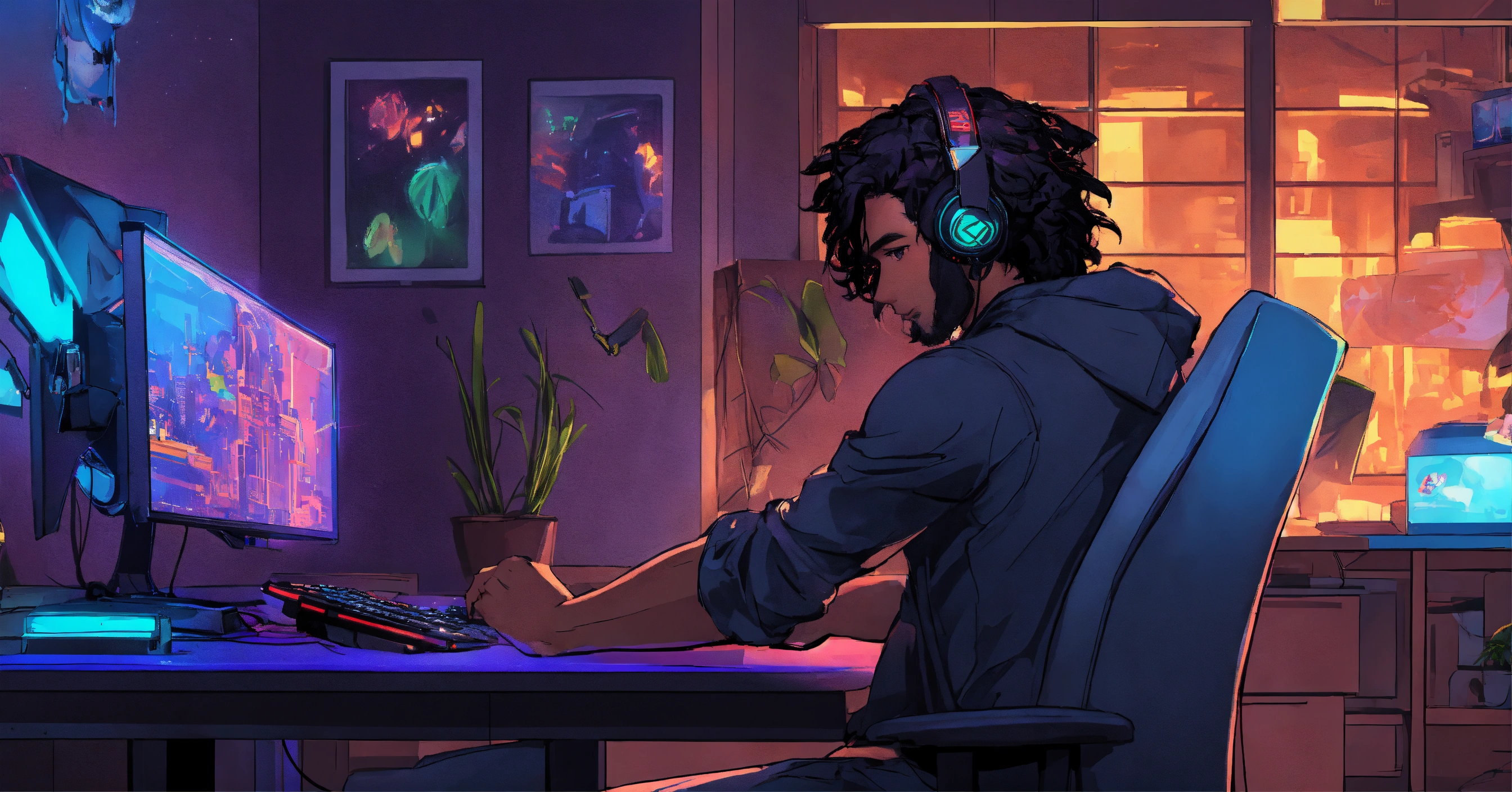 Lexica - Un jeune homme noir métisser avec des cheveux long nattés ...