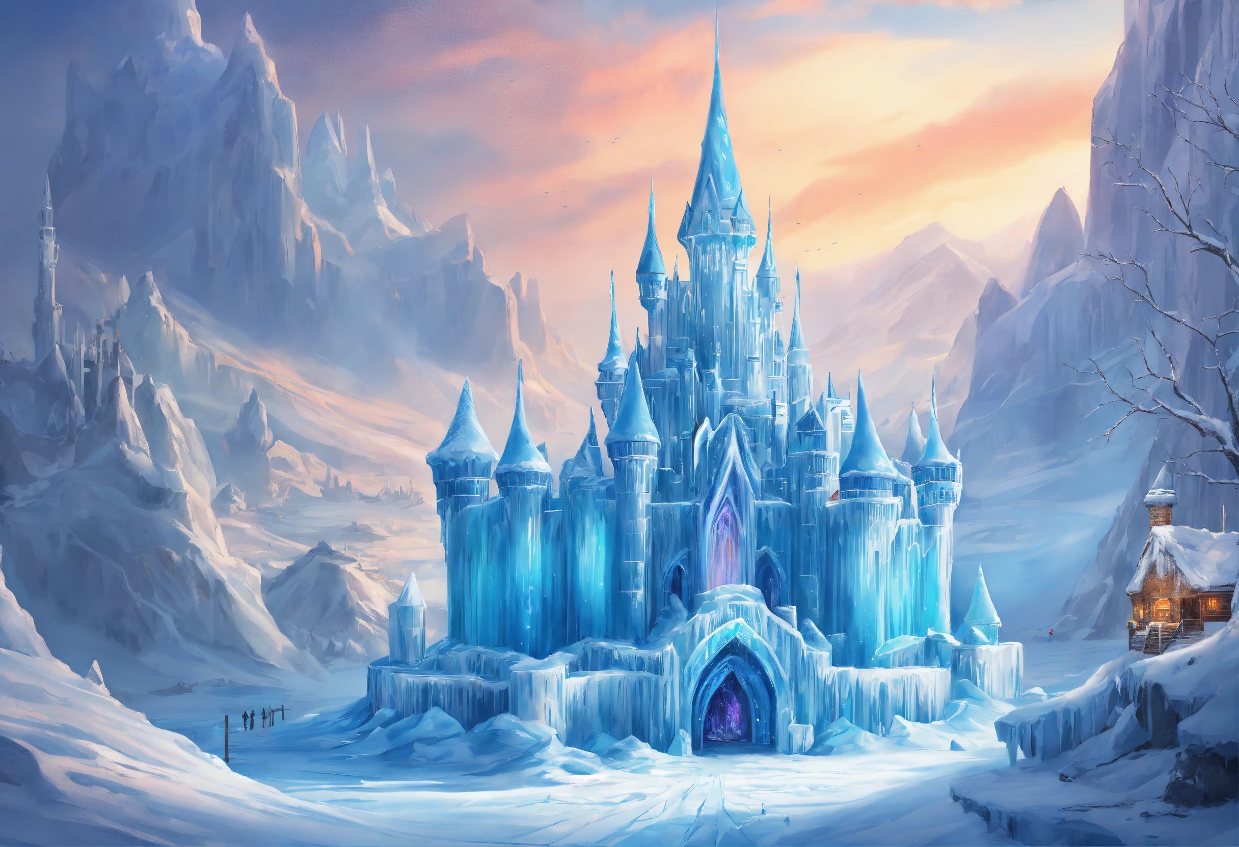 Lexica - Whites blues colorful, beautifully detailed fantasy frozen ice ...