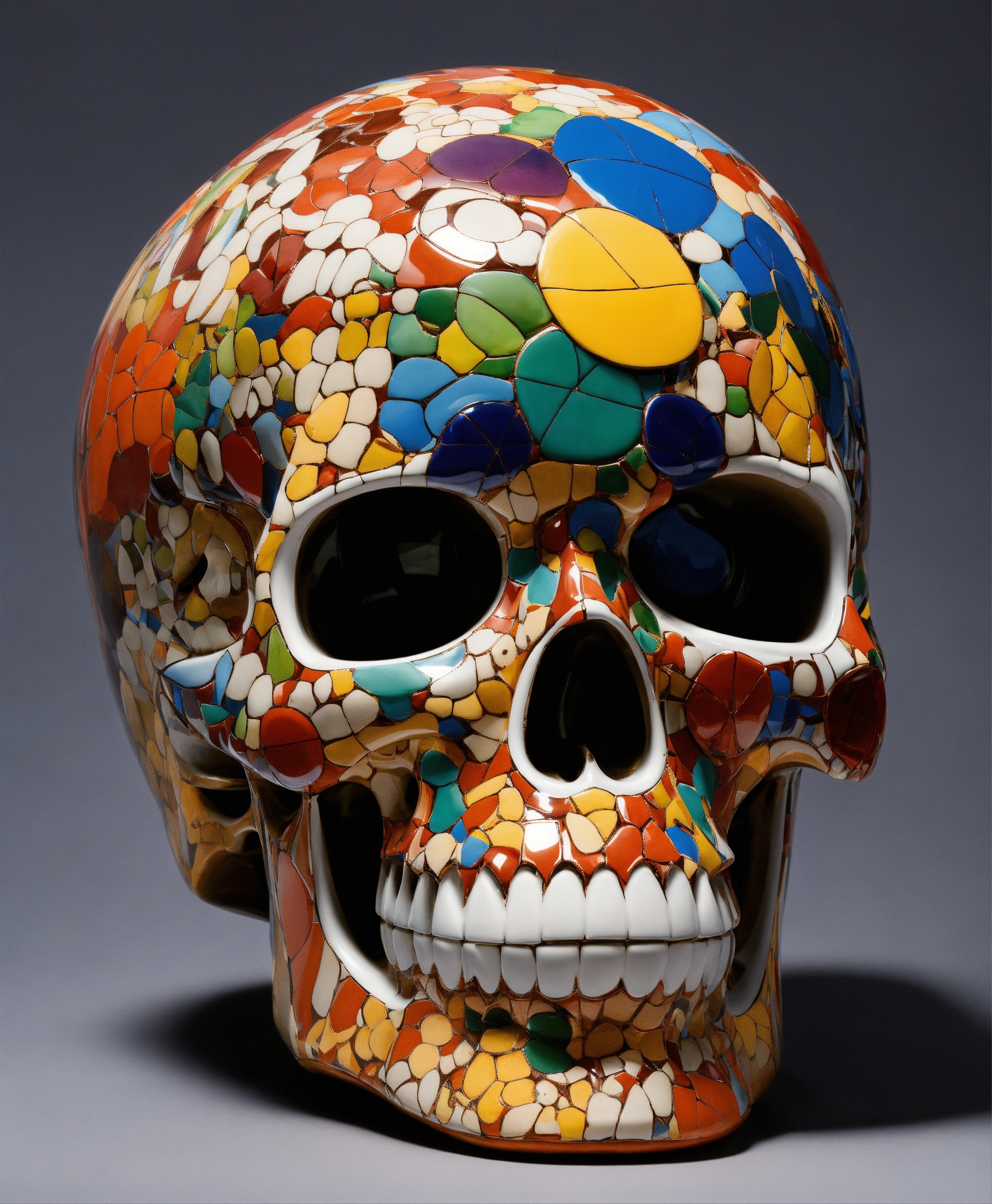 Lexica - Chinese ceramic skull pop art cubist murakami jeff koons