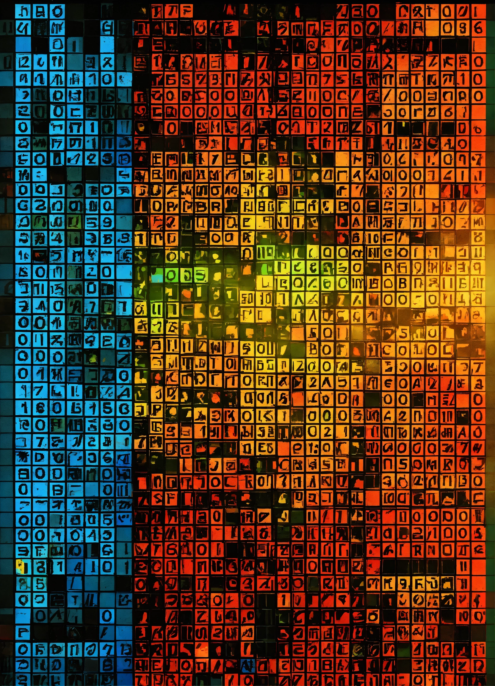 Lexica - Binary data ones and zeros matrix