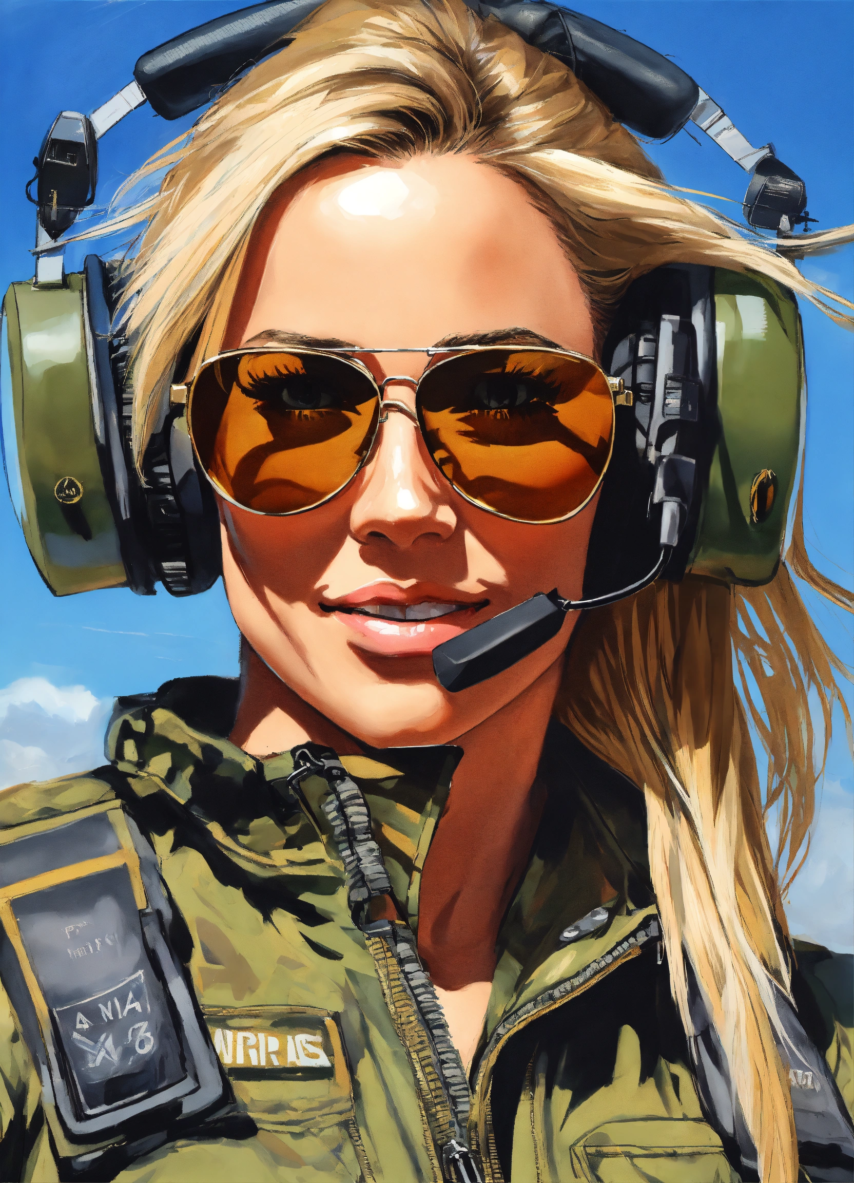 Lexica - Dana Brooke. A female military helicopter pilot. Oversized ...