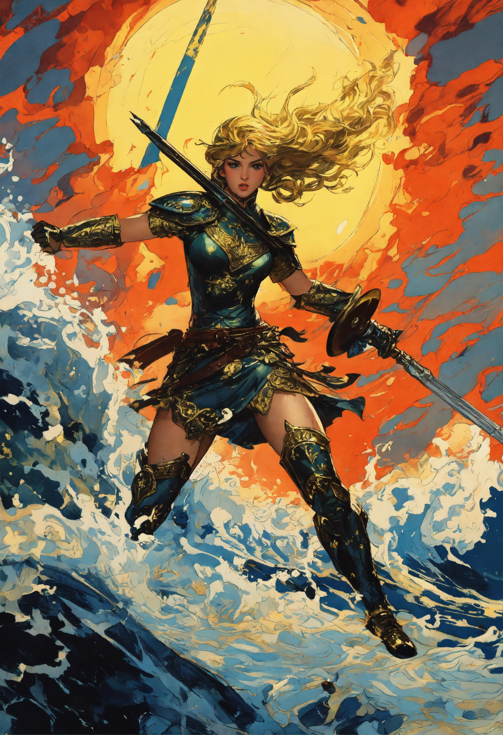 Lexica - 1960s impressionism, photo-realistic, fearless Valkyrie ...