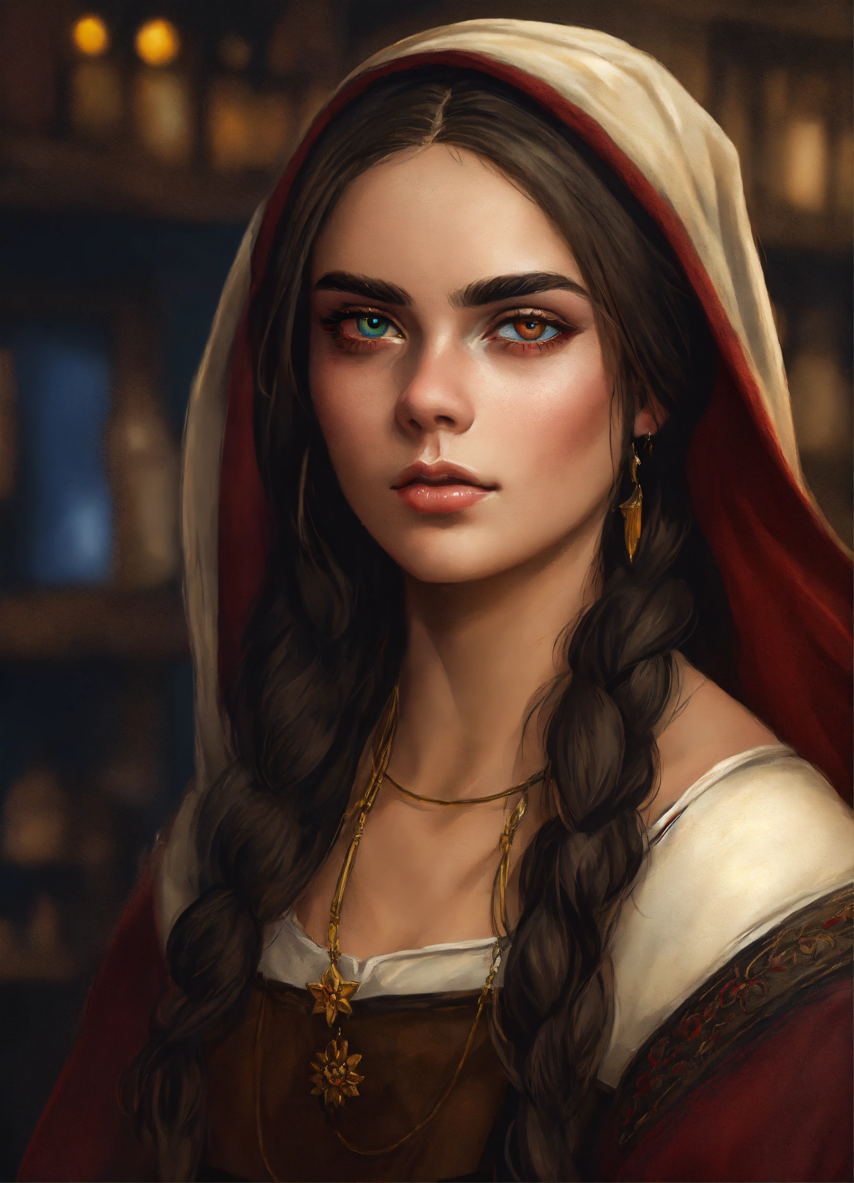 Lexica - Portrait of Cara Delevigne, medieval peasant woman, medieval ...