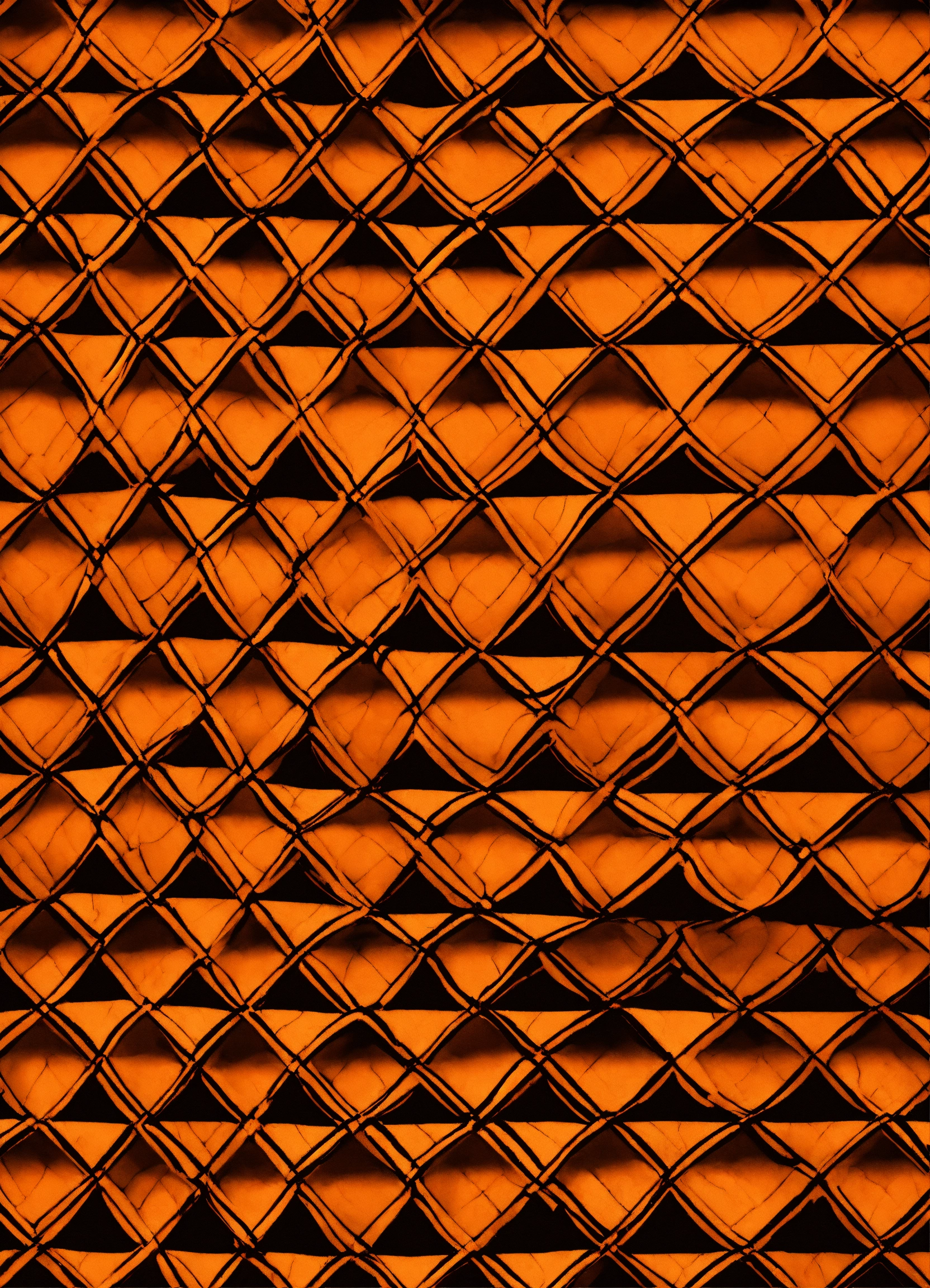 Lexica - Create an orange and black checkered seamless pattern