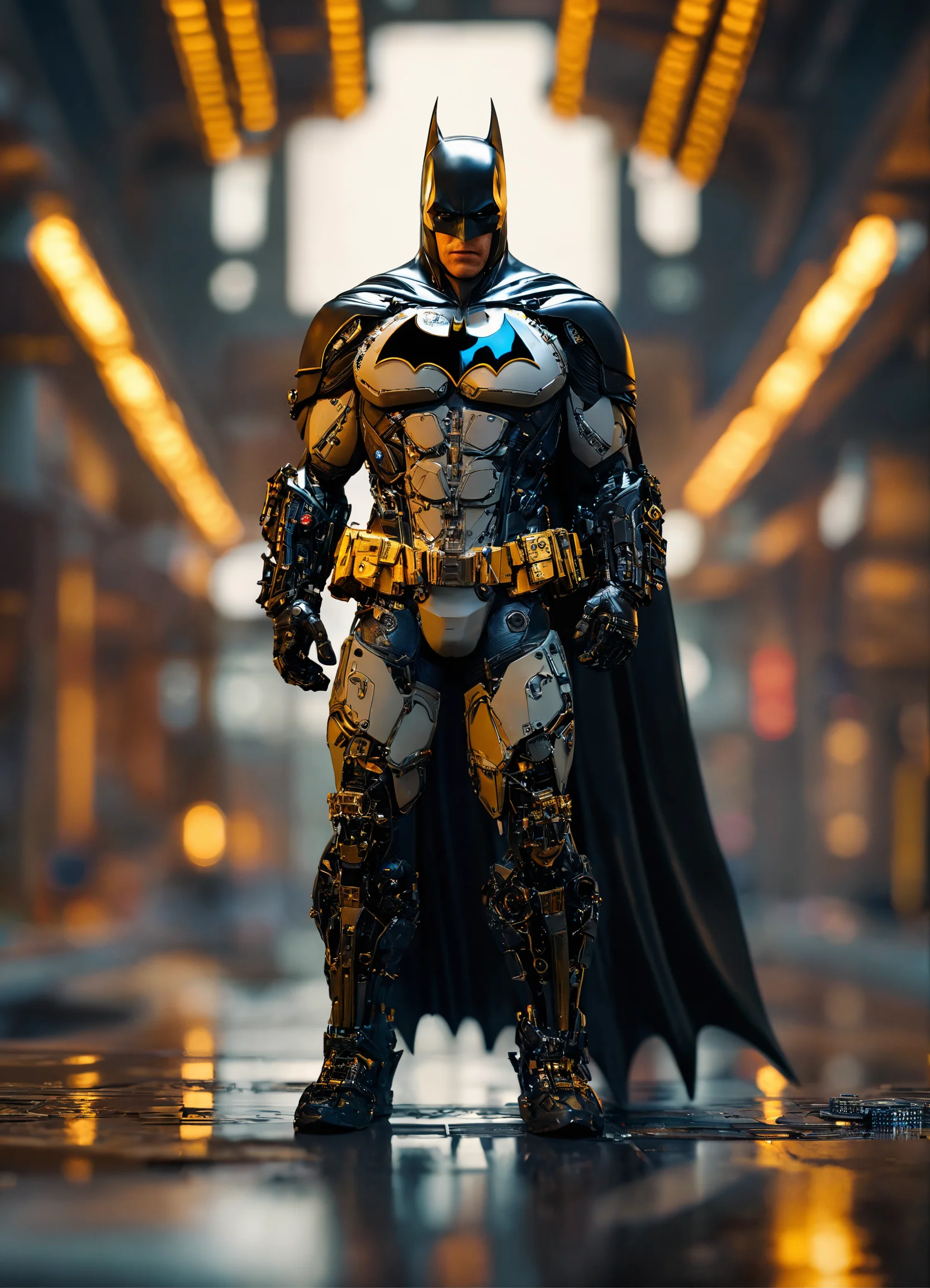 Lexica - Batman,made outfit,full body image(gears,wires,mechanical ...