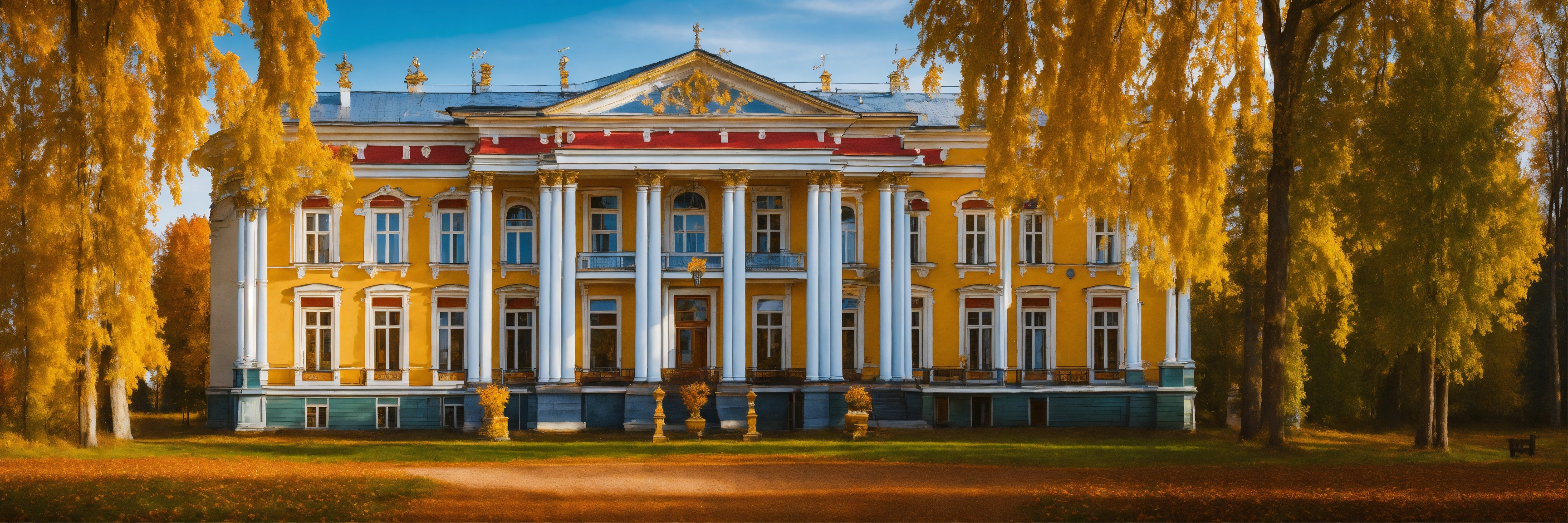 Lexica - Russian noble estate in the style of classicism stands in ...