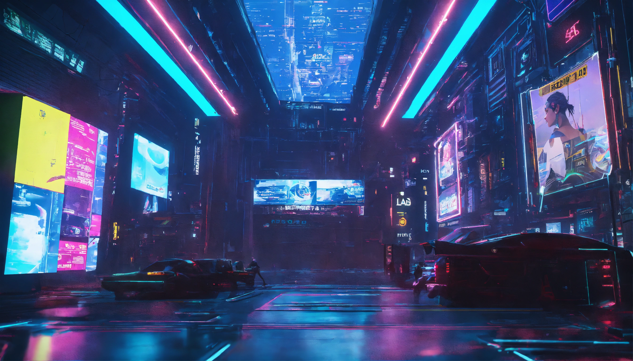 Lexica - Flying ads widget, cyberpunk style, ultra detailed, 4k