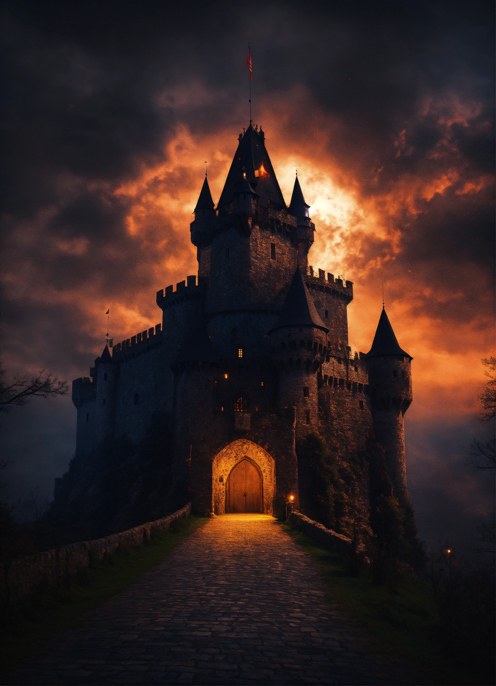Lexica - Castle darkness background demonic castle medieval wall castle