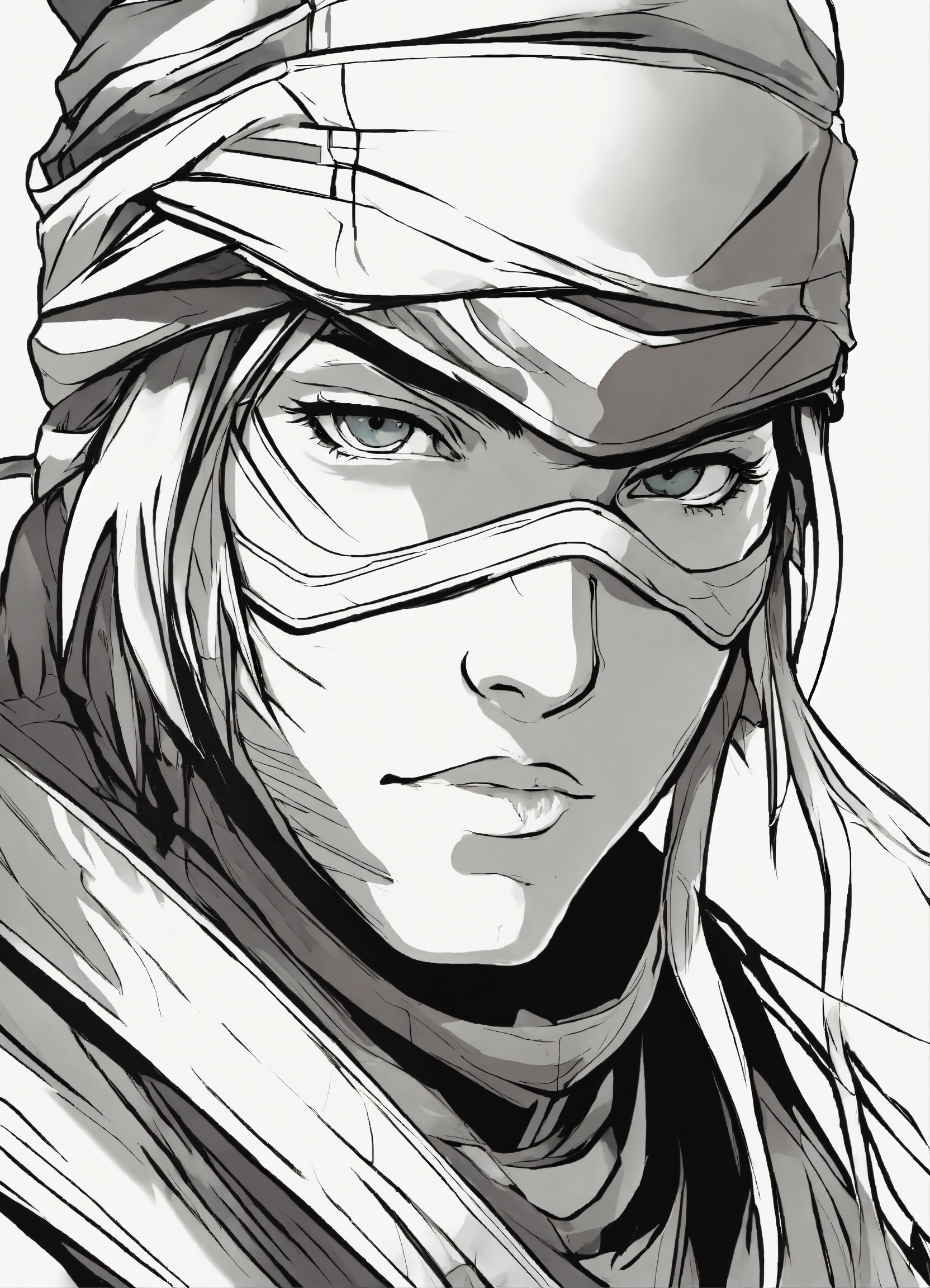 Lexica - Generate a portrait of a ninja, 4K resolution, anime line art ...