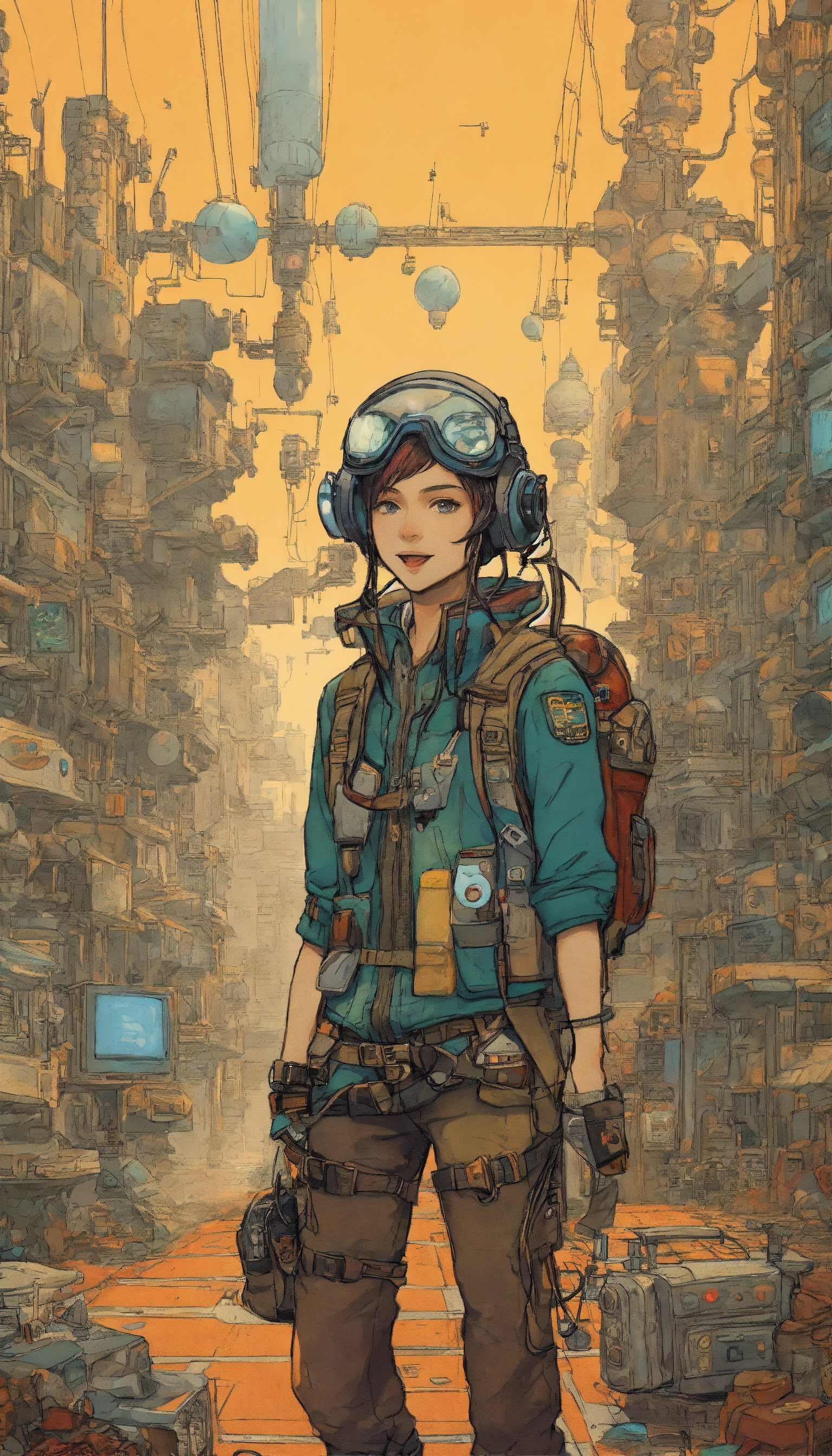 Lexica - Create a futuristic selfie of a young person in a happy ...