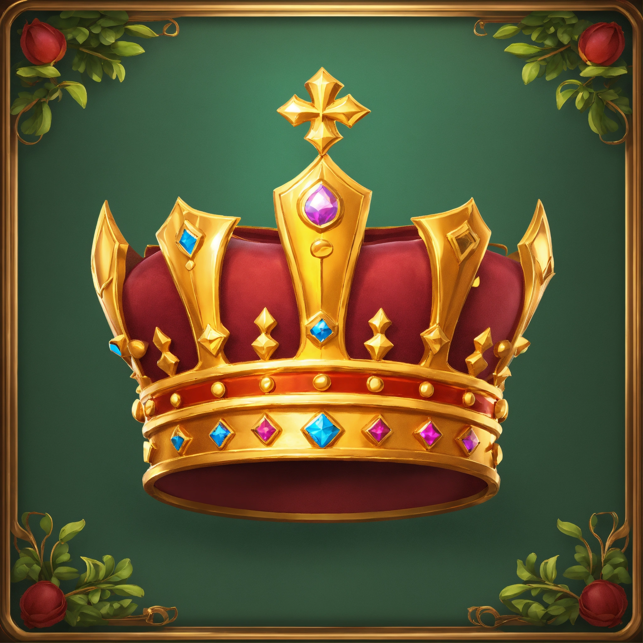 Lexica - 2d crown icon for game, single crown