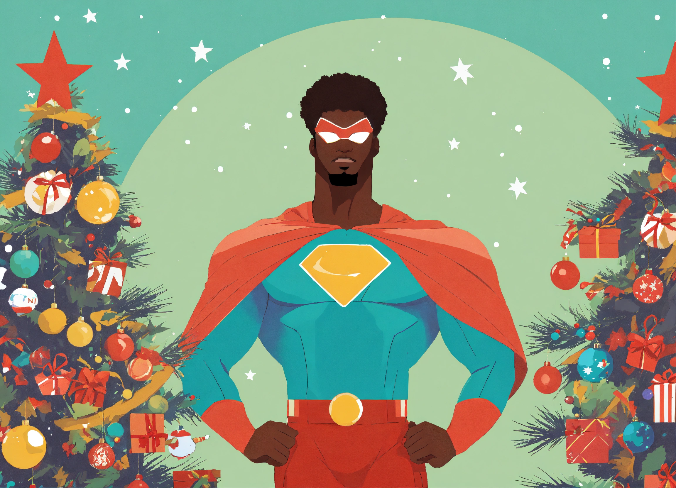 Lexica - Superhero it’s Christmas time. Afrocentric. Superhero trimming ...