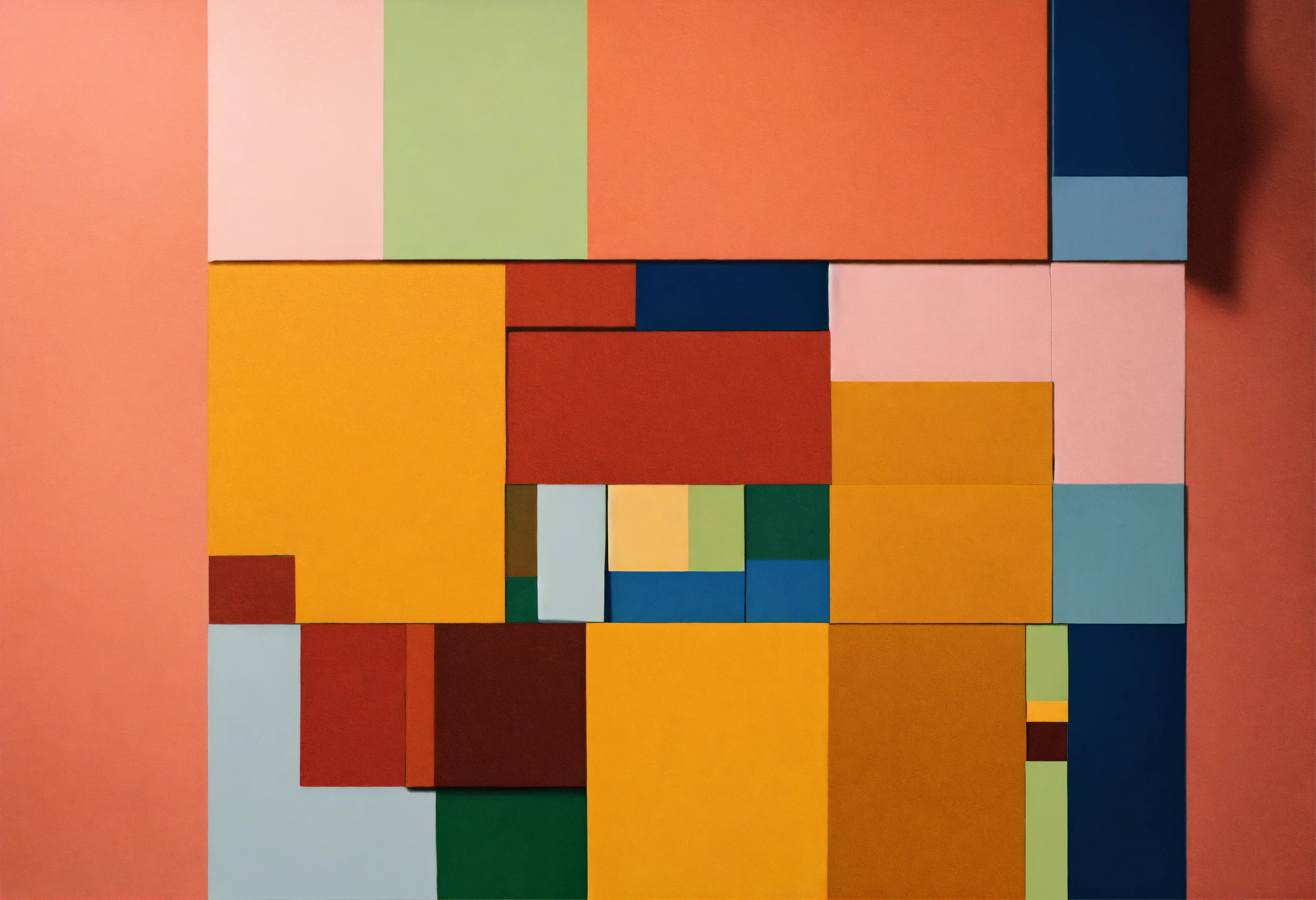 Lexica - A color block painting with two or three complementary colors, 8k